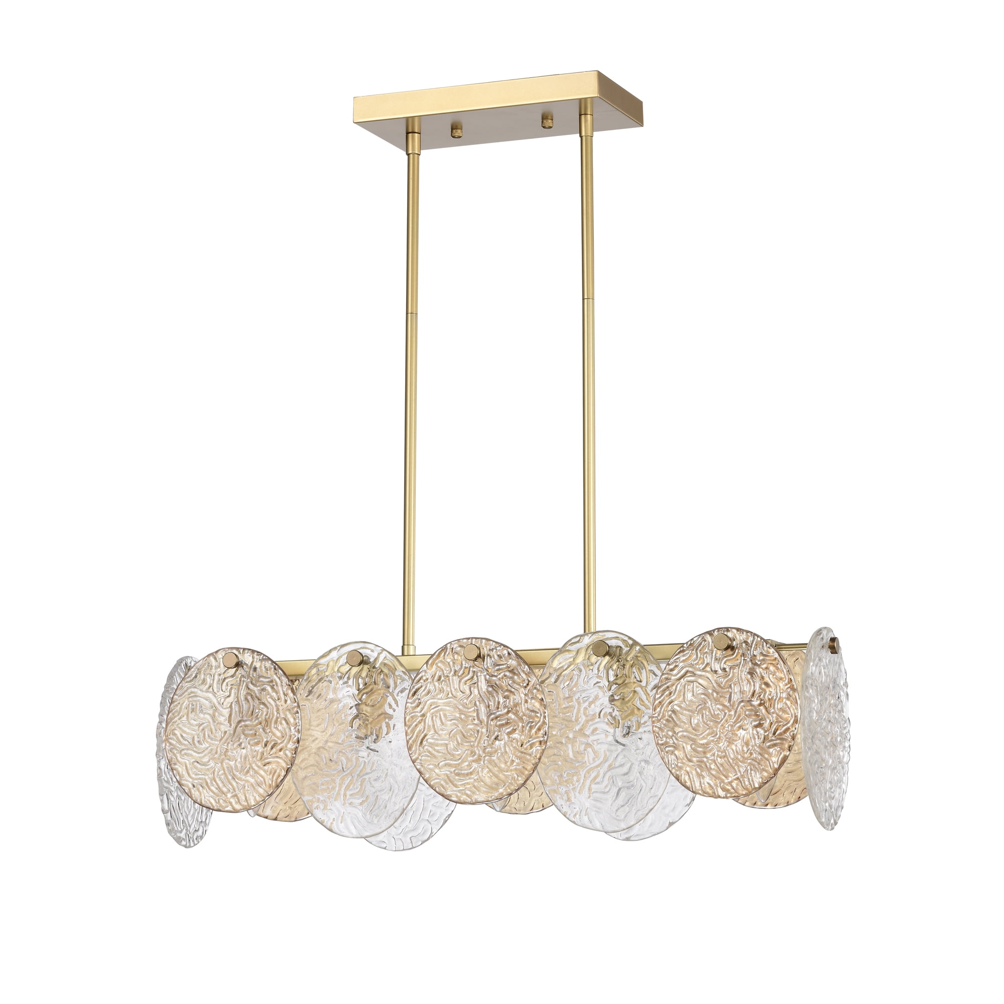 Gavin 24.6 in. 5-Light Indoor Gold Finish Chandelier with Light Kit ...