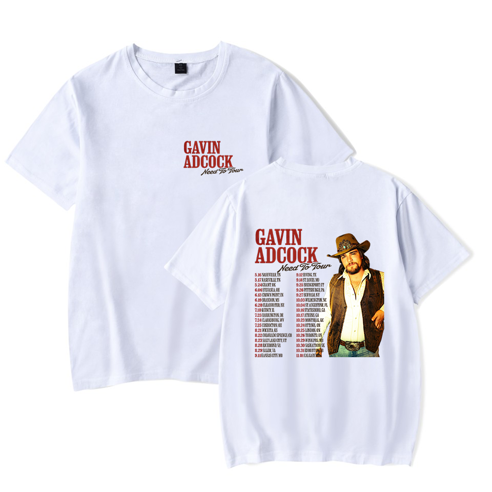 Gavin Adcock Merch Need To Tour T-Shirt Short Sleeve Fan Merch Men ...