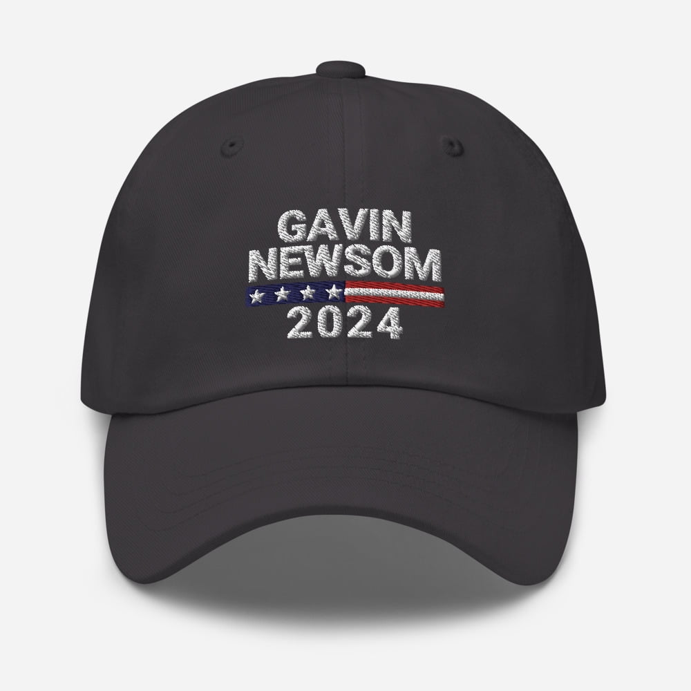 Gavin Newsom 2024 Hat Gavin Newsom 2024 Dad Hat Newsom Hats Newsom Merch (Dark Grey) - Walmart.com