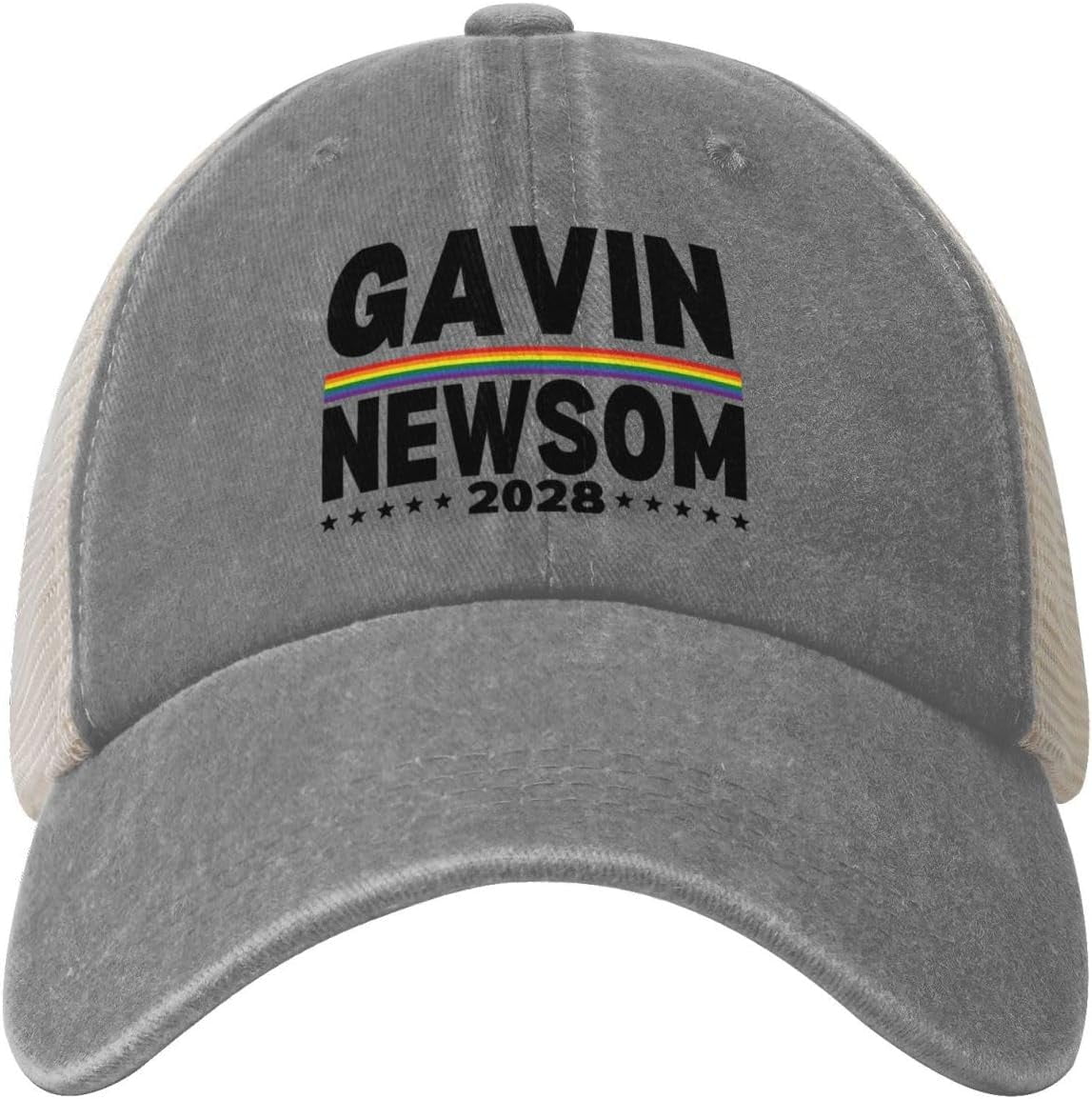 Gavin Newsom 2028 Cap - Mesh Denim Trucker Style - Walmart.com