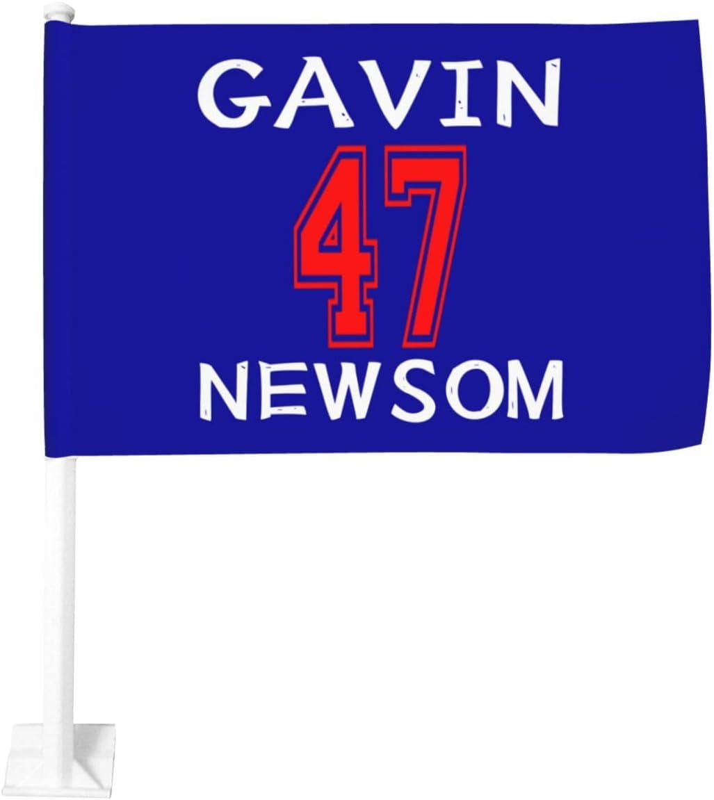 Gavin Newsom 47 th President USA America 2024 Election Car Flag 12"x18" Car Window Clip Decor ...