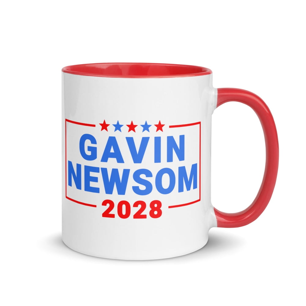 Gavin Newsom For President Support Mug with Color Inside, Gavin Newsom ...