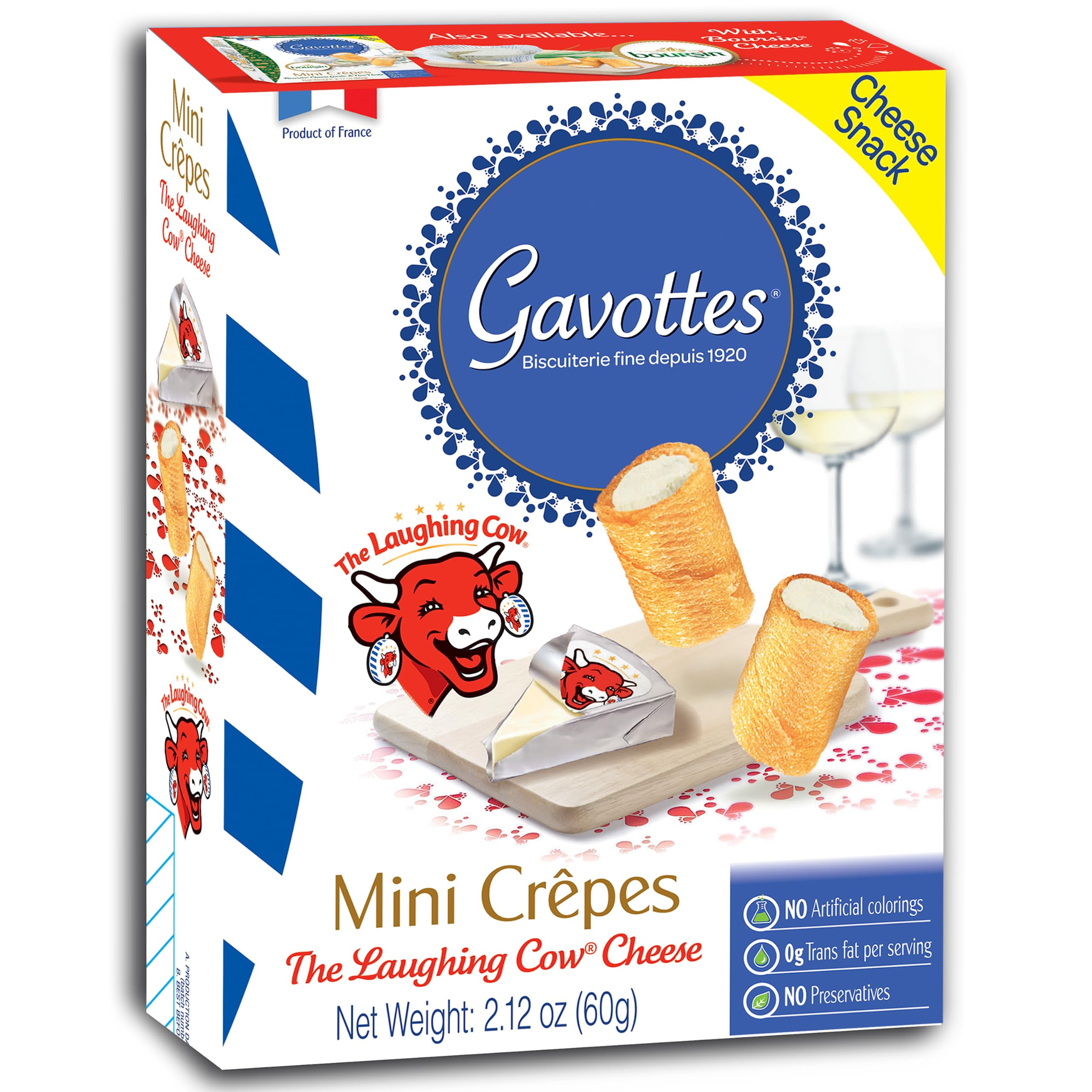 Gavottes French Laughing Cow Cheese Filled TVS1 Mini Crispy Crepe ...