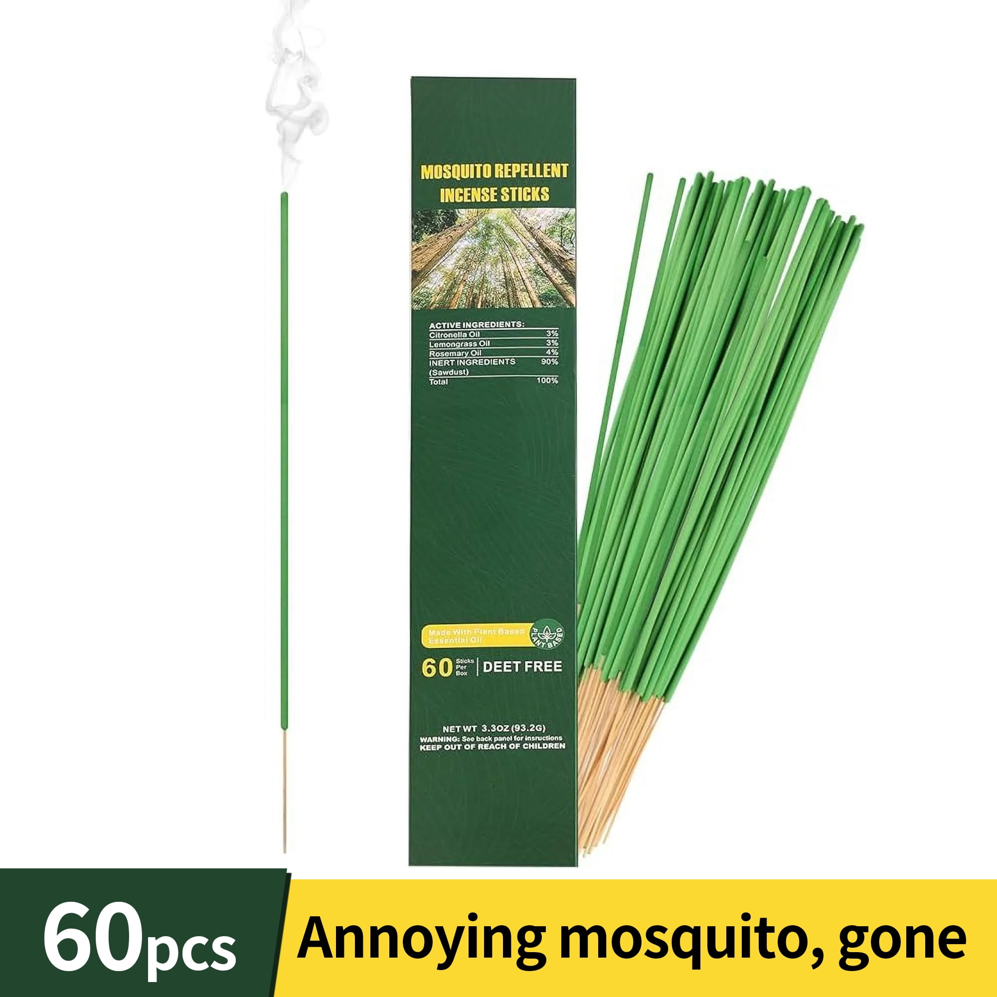 Gaway 60 pcs Mosquito Repellent Sticks, Citronella Bug Repellent ...