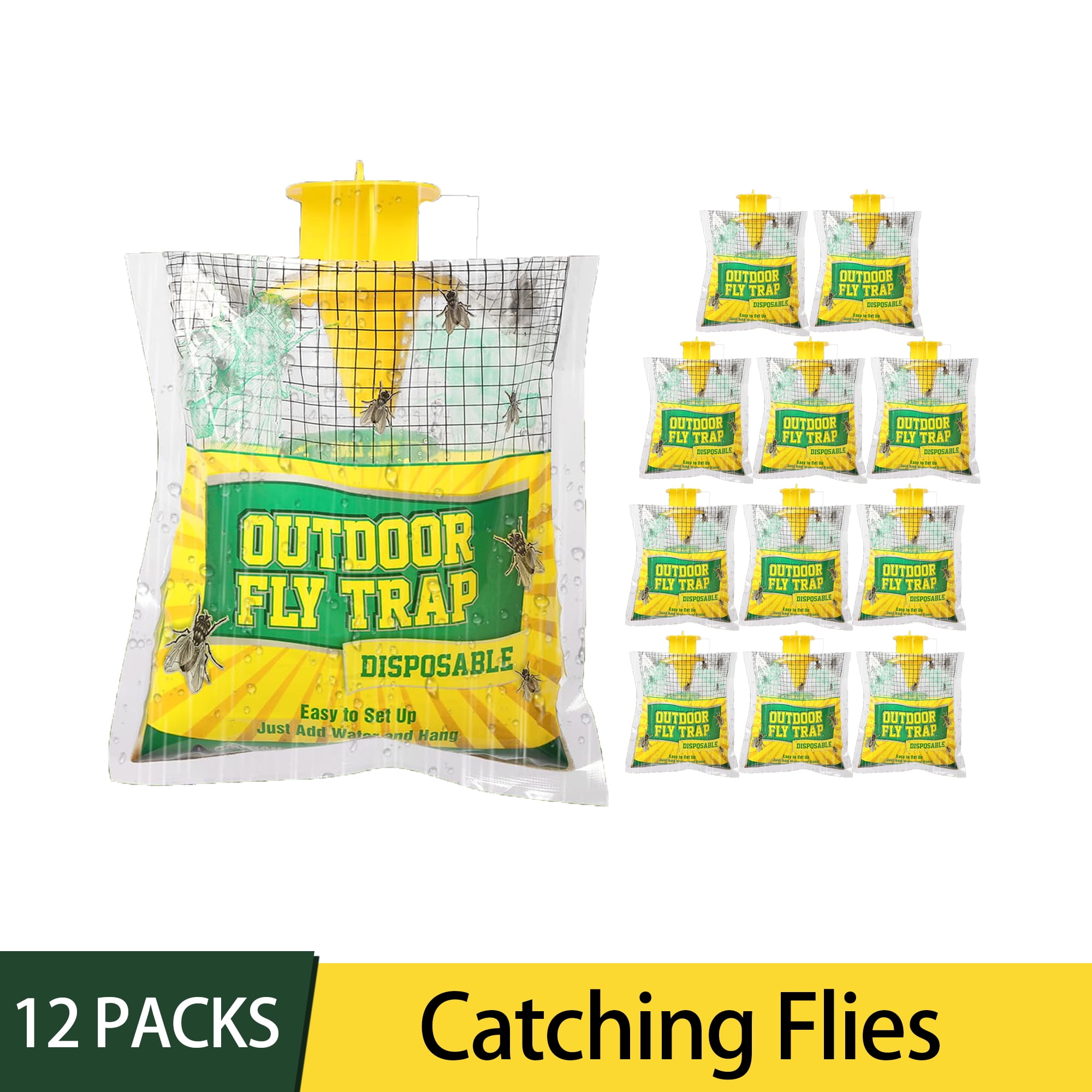 G-Away Fly Trap Hanging, Disposable Fly Trap Bag with Eco Lure, Safe ...