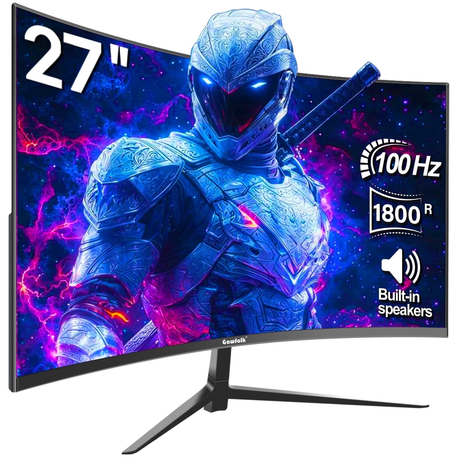 Gawfolk 27" Curved Monitor - Walmart Business Supplies
