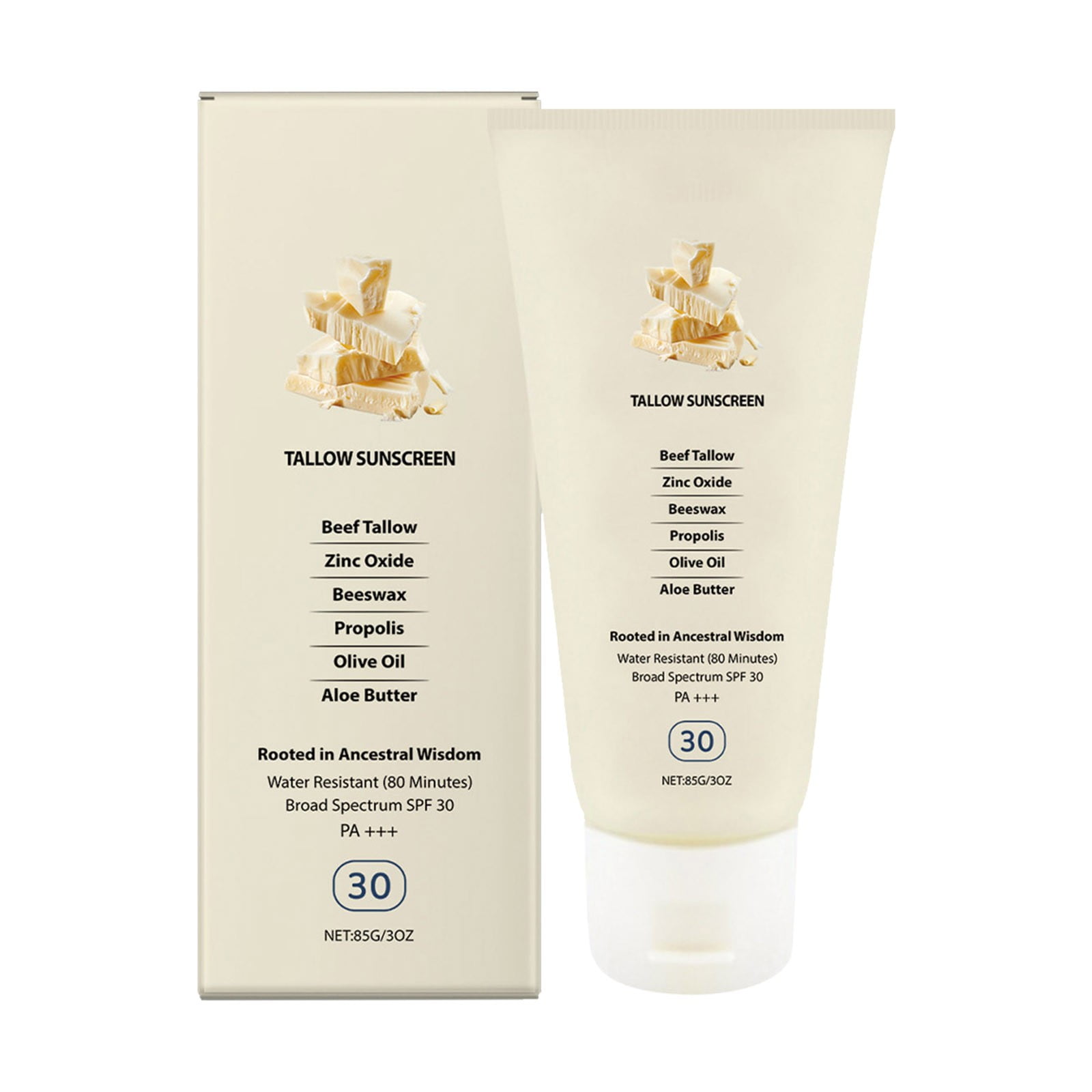 Gawie Beef Tallow Sun®screen SP®F30,Beef Tallow for Skin,Travel Sun Screen Su®nblock Su®nmmer Es ...