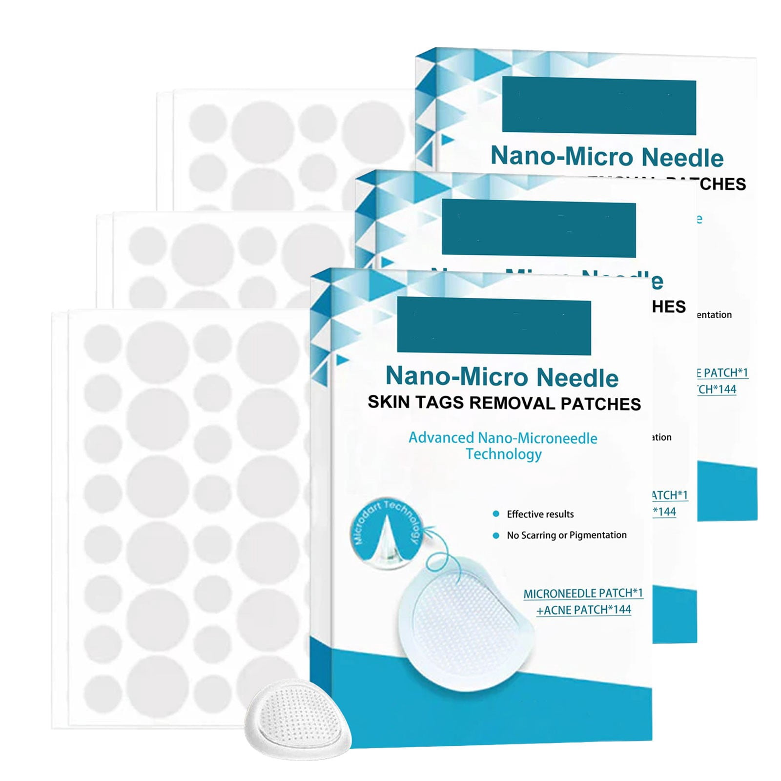 Gawie Microneedle Skin Tag Patches, 144 Count Hydrocolloid Acne Patches ...