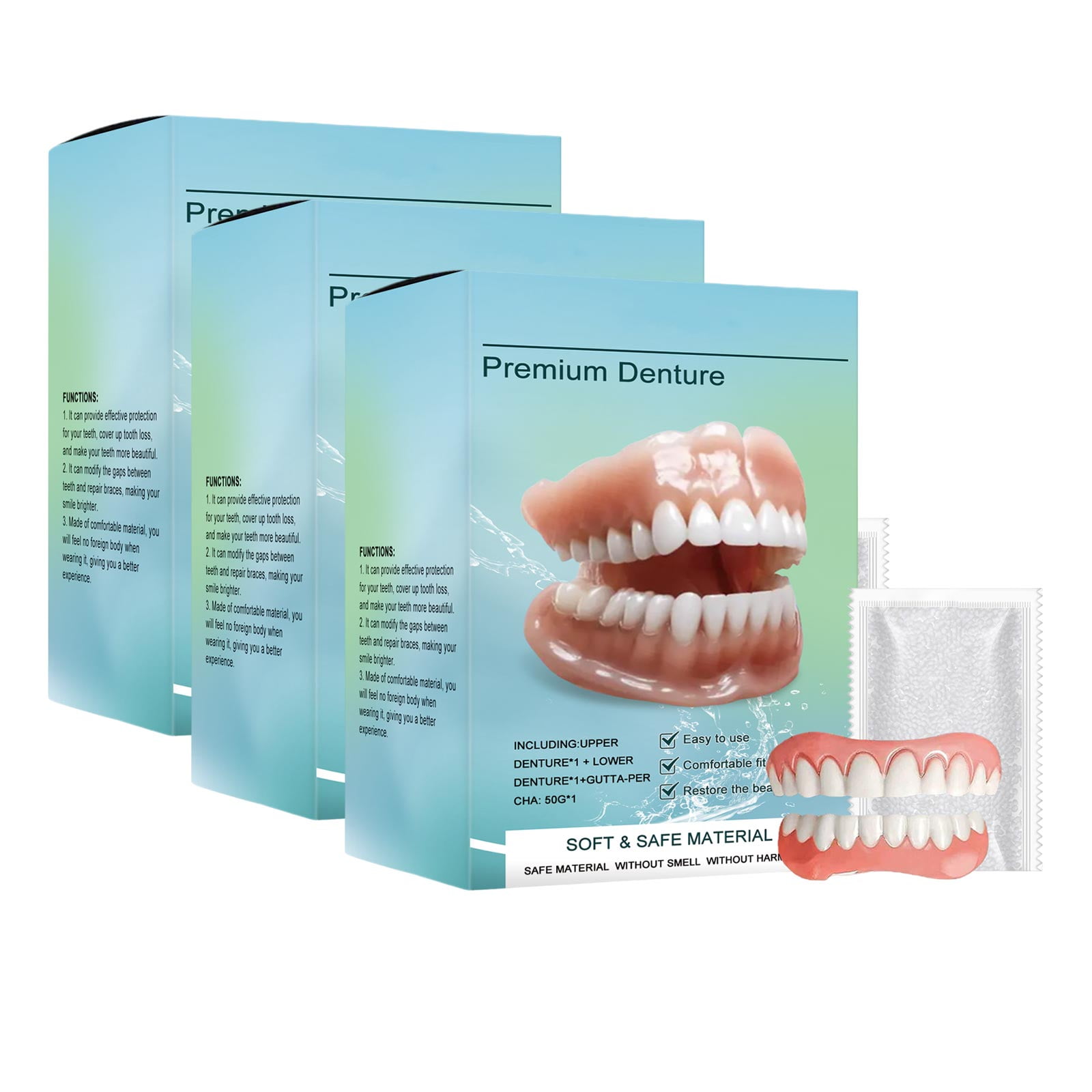 Gawie Sepremium Full Set Dentures, 2025 New Generation Flexible Full ...