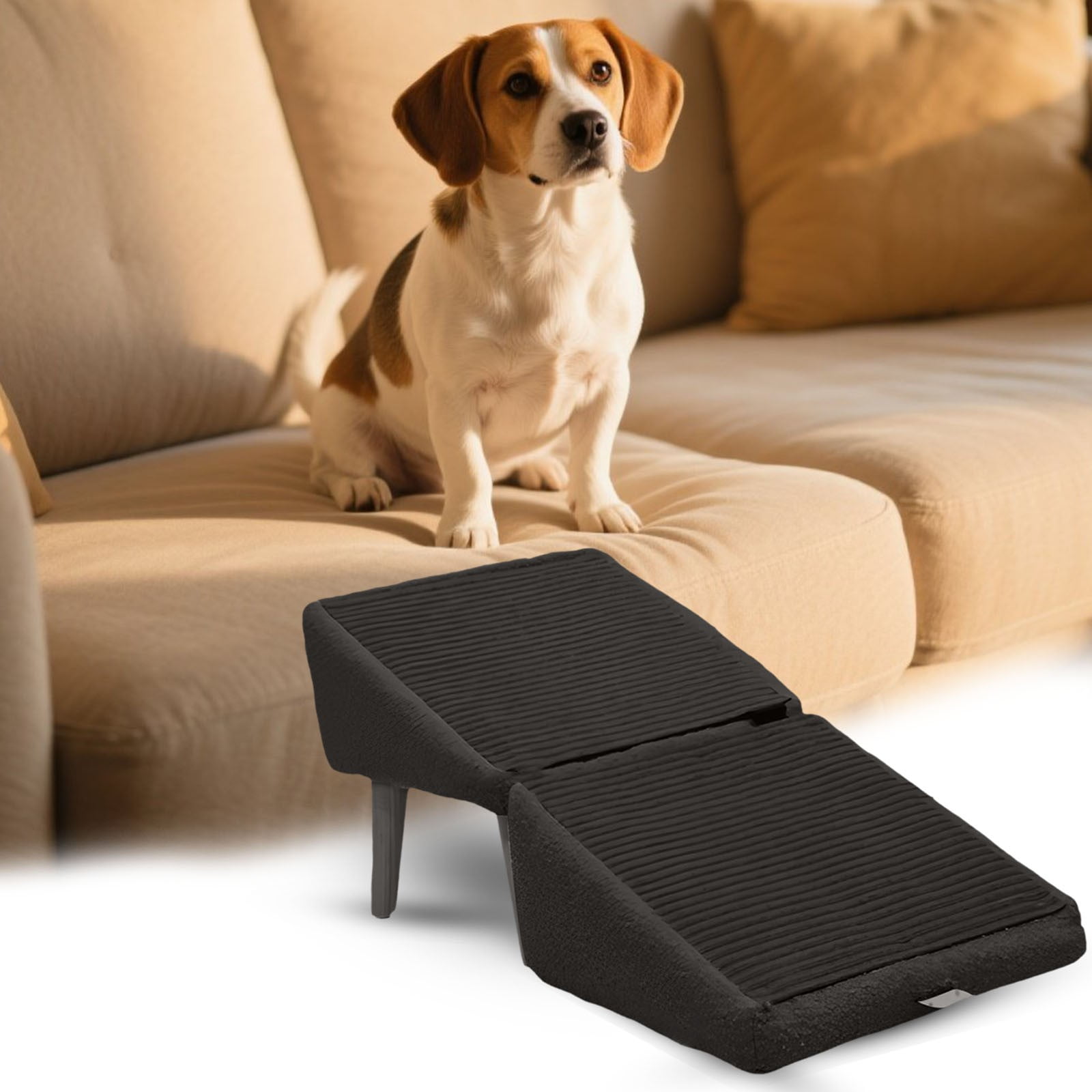 Gawie Split Ottoman Dog Ramp, All-in-One Lightweight Folding Pet Ramps ...