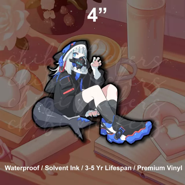 Gawr Gura Shark Hololive Sticker Vinyl Sticker Waterproof Decal Anime ...