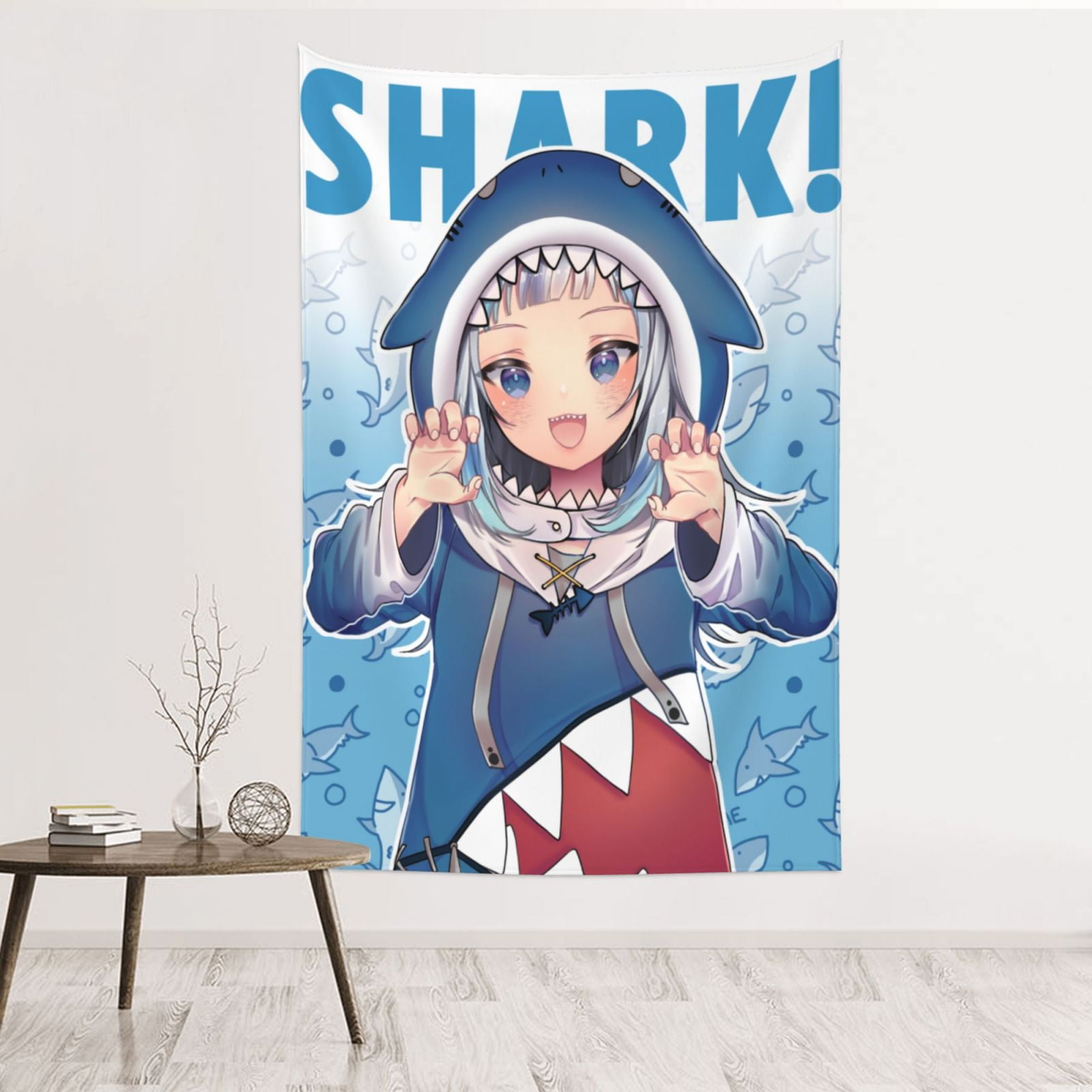 Gawr Gura Tapestry Wall Hanging Home Decoration Wall Blanket Dormitory ...