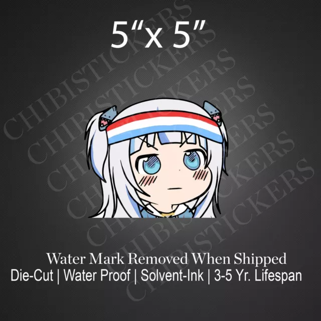 Gawr Gura Workout Hololive Chibi Sticker Anime Vinyl Sticker Waterproof ...