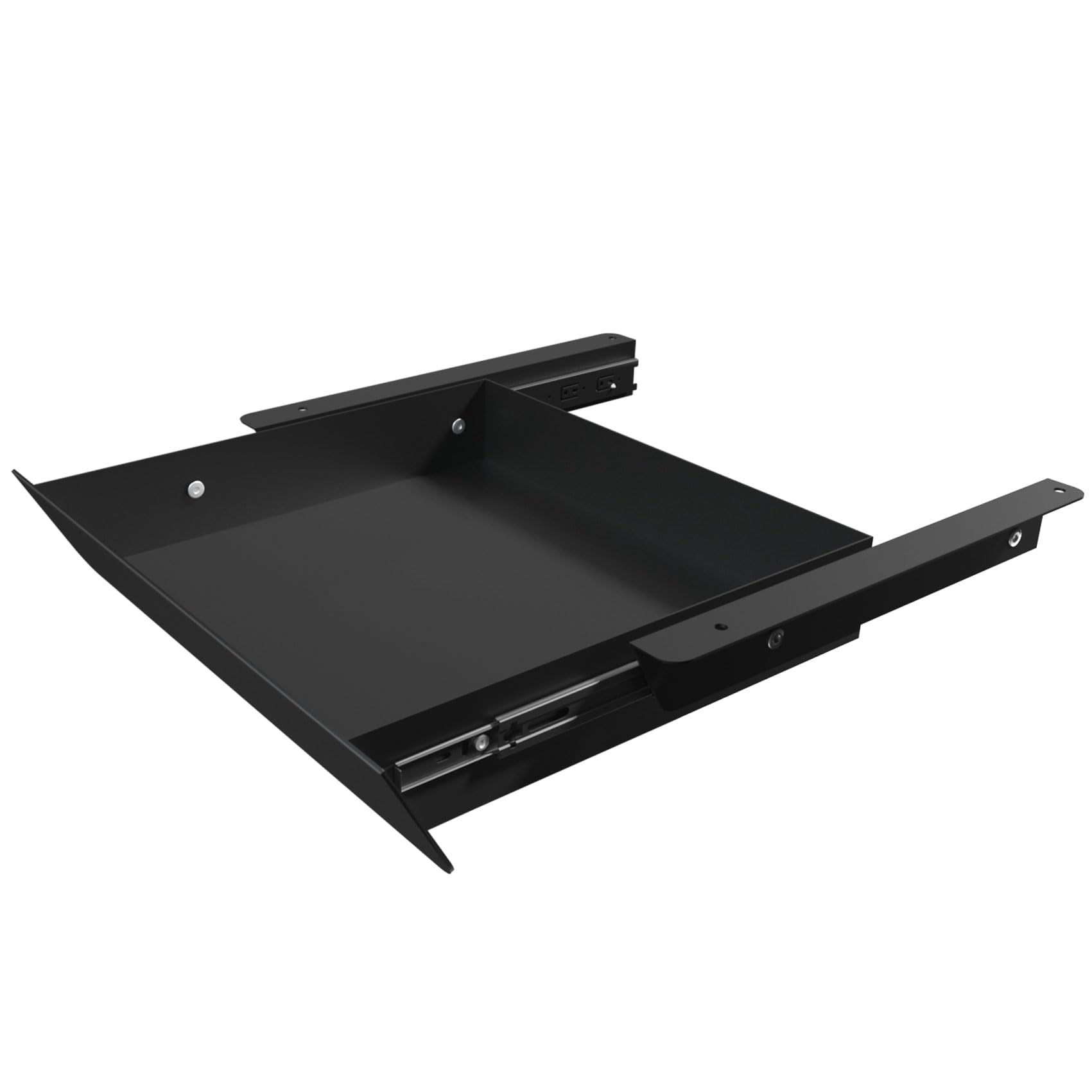 Gaxomo Under Desk Mounted Sliding Drawer with 60 Degree Tilt Panel to ...