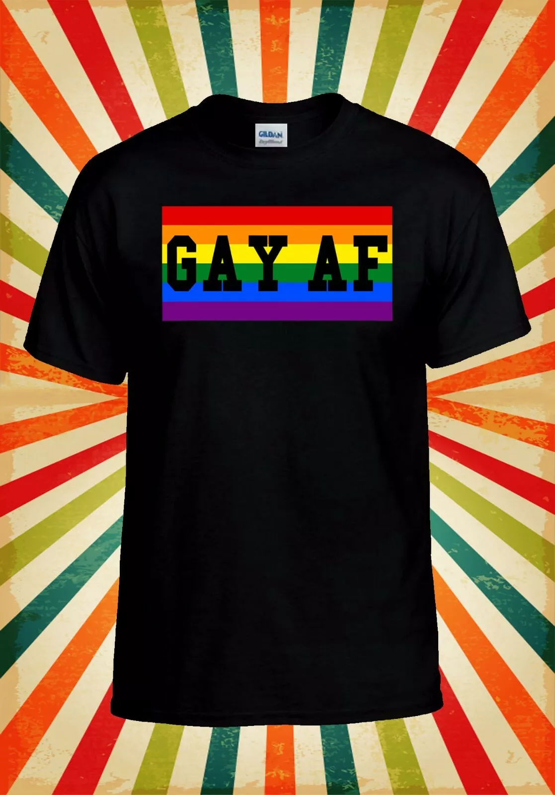 Gay Af Lesbian Lgbt Pride Walk Cool Men Women Vintage Unisex T Shirt