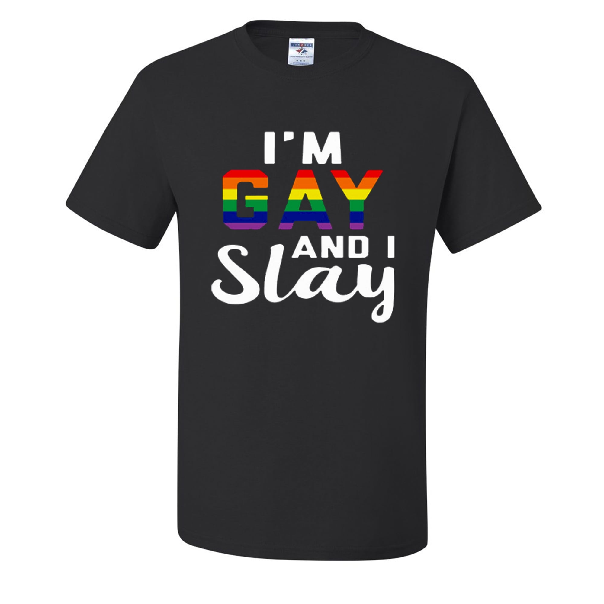 Gay And Slay Lgbt Rainbows Pride Mens T Shirts Charcoal 2xl