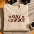 Gay Cowboy Embroidered Sweatshirt, LGBTQ Western Hoodie, Queer Country ...
