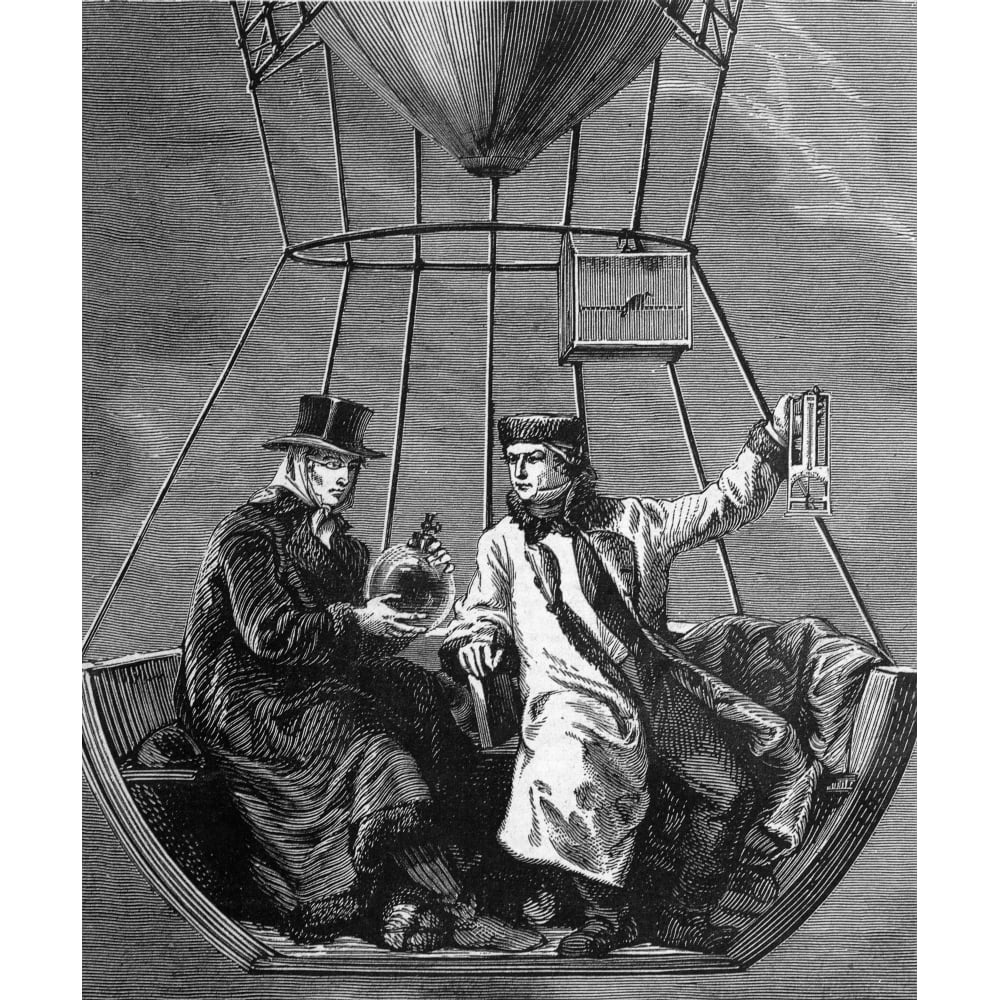 Gay-Lussac and Biot in Hot Air Balloon, 1804 Poster Print by Science ...