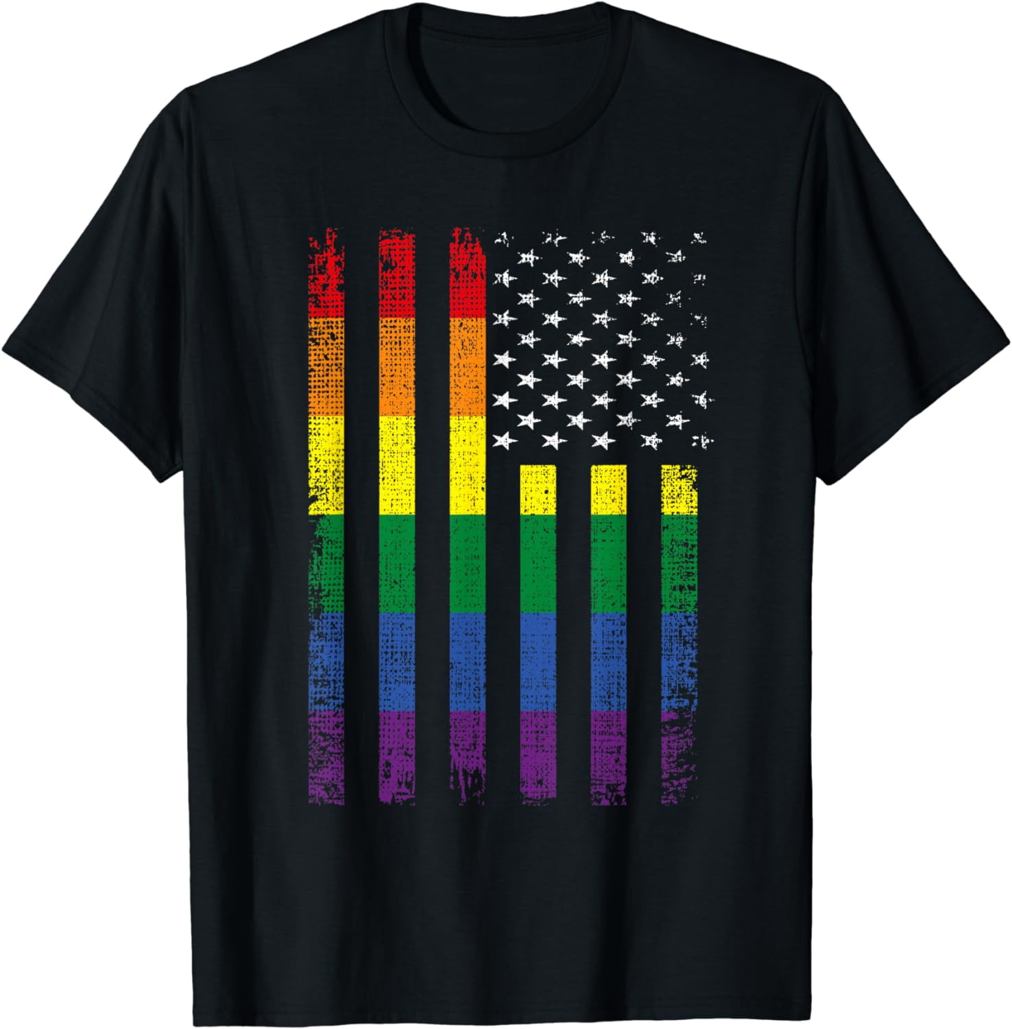 Gay Pride American Flag LGBT Support LGBTQ Lesbian T-Shirt - Walmart.com
