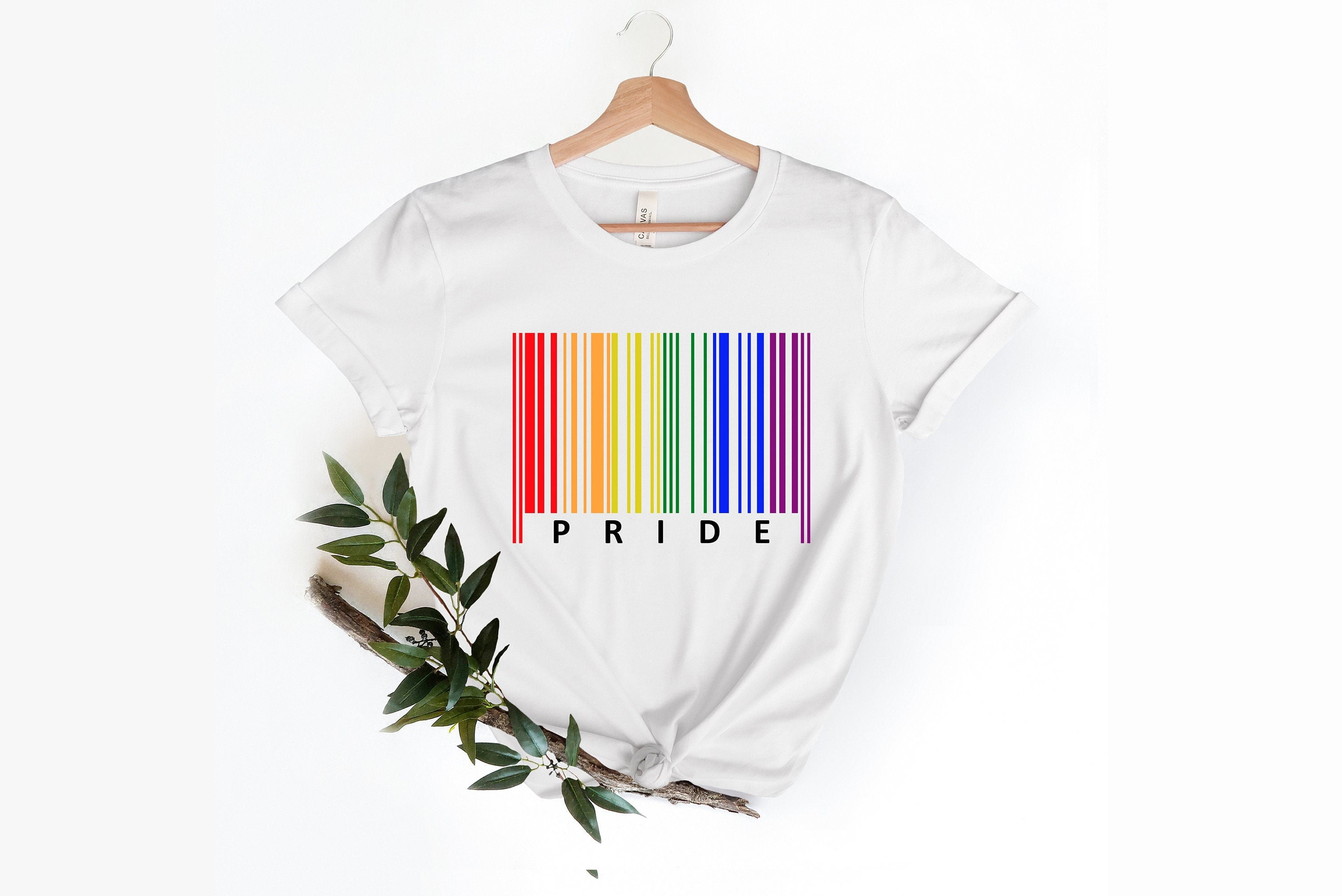 Gay Pride Barcode Shirt LGBTQ+ Shirt Pride Shirt Couple Shirt Kindness ...