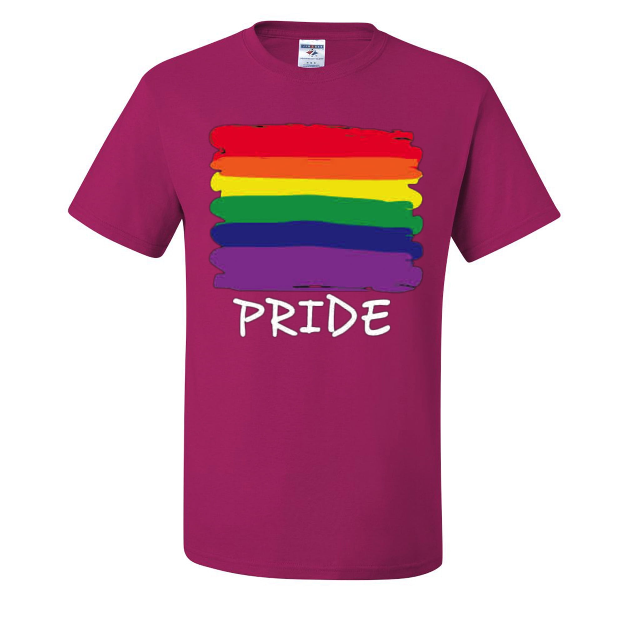 Gay Pride Flag Mens T-shirts, Fuschia, Large - Walmart.com