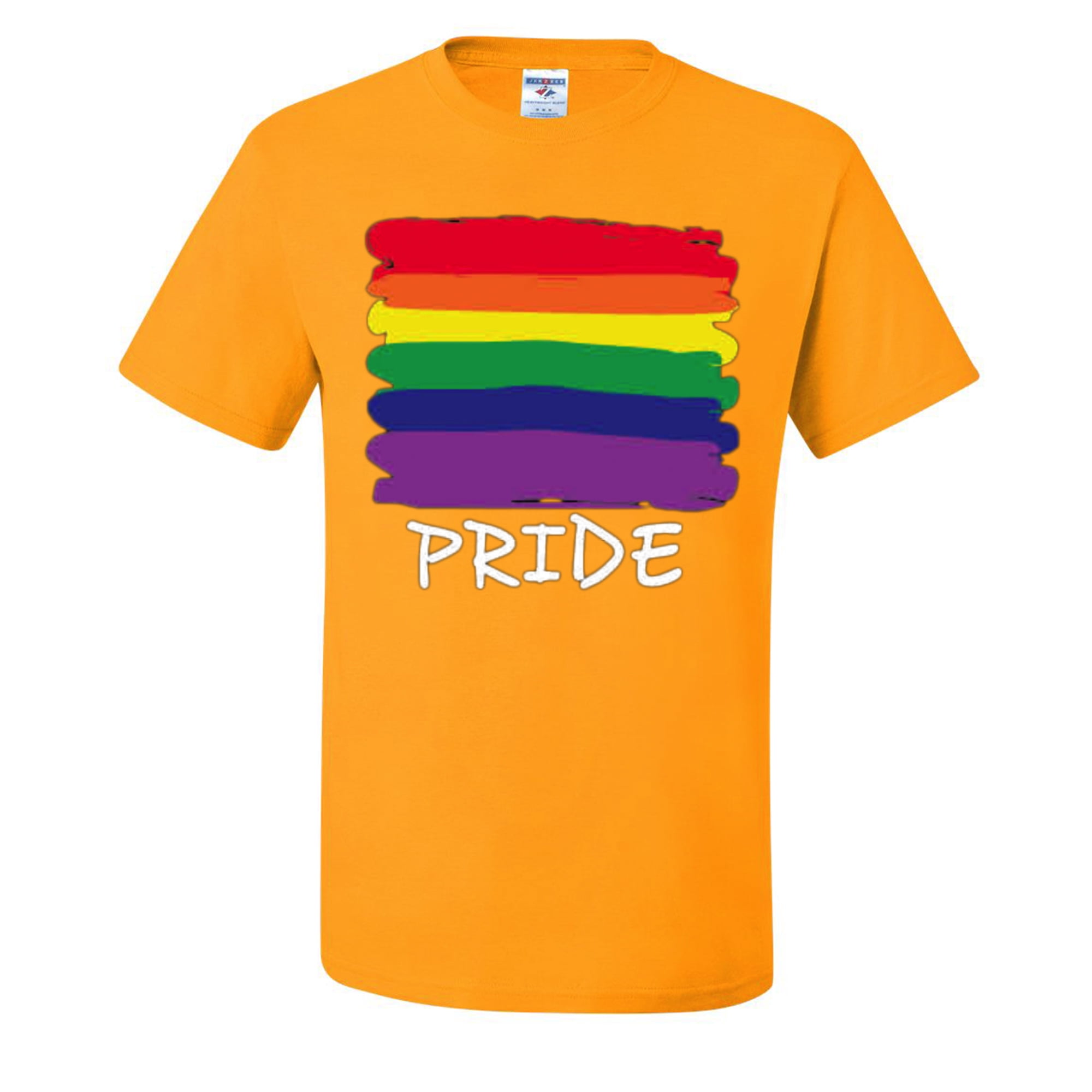Gay Pride Flag Mens T-shirts, Gold, Small - Walmart.com