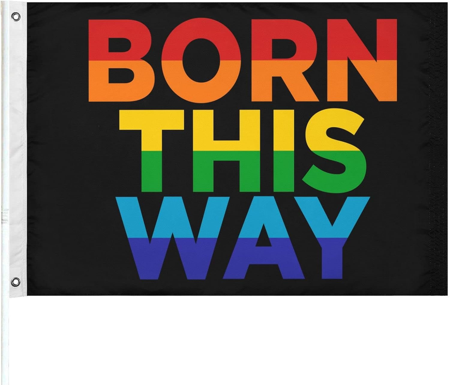 Gay Pride Flag Outdoor Born This Way Garden Flag for Outside Rainbow ...