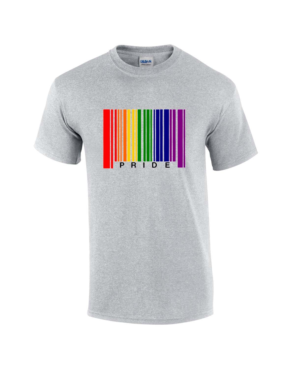 Gay Pride Flag Rainbow Barcode Support LGBTQ Unisex Short Sleeve T ...
