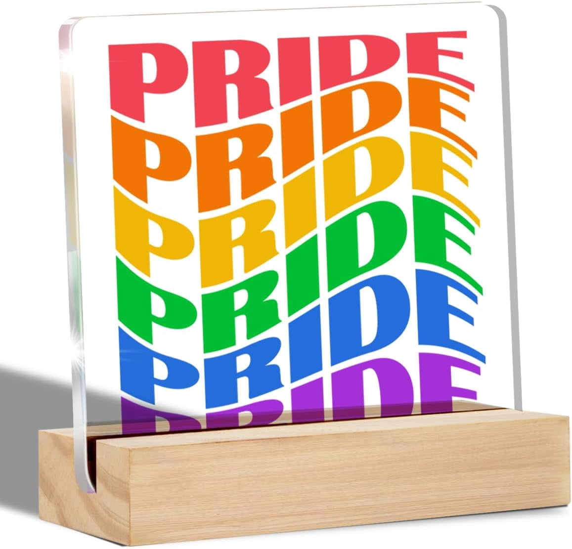 Gay Pride Gifts for Men Friends Women Pride Clear Desk Decorative Sign ...