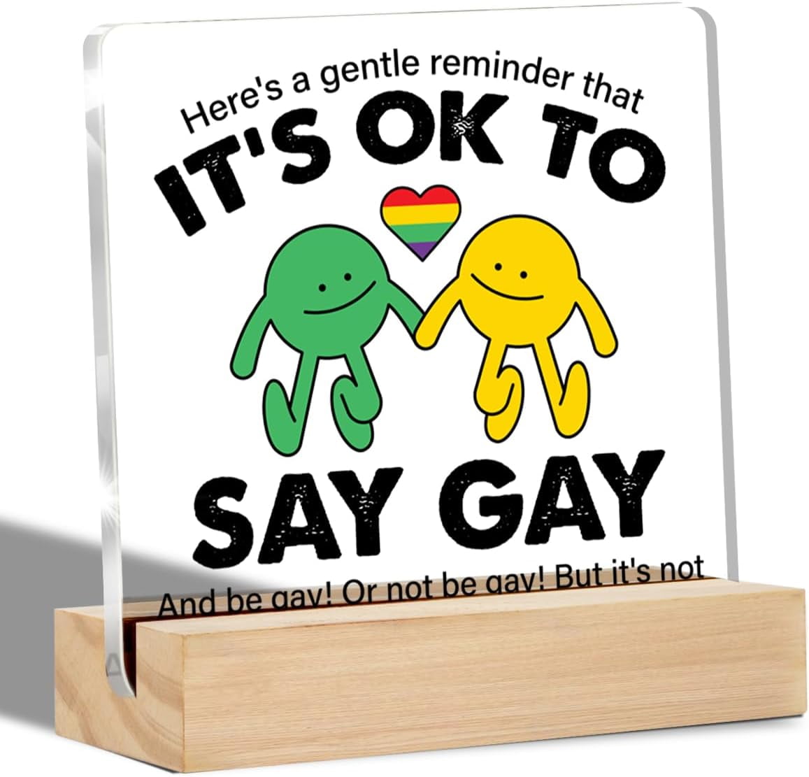 Gay Pride Gifts for Men Friends Women It's Ok to Say Gay Clear Desk ...