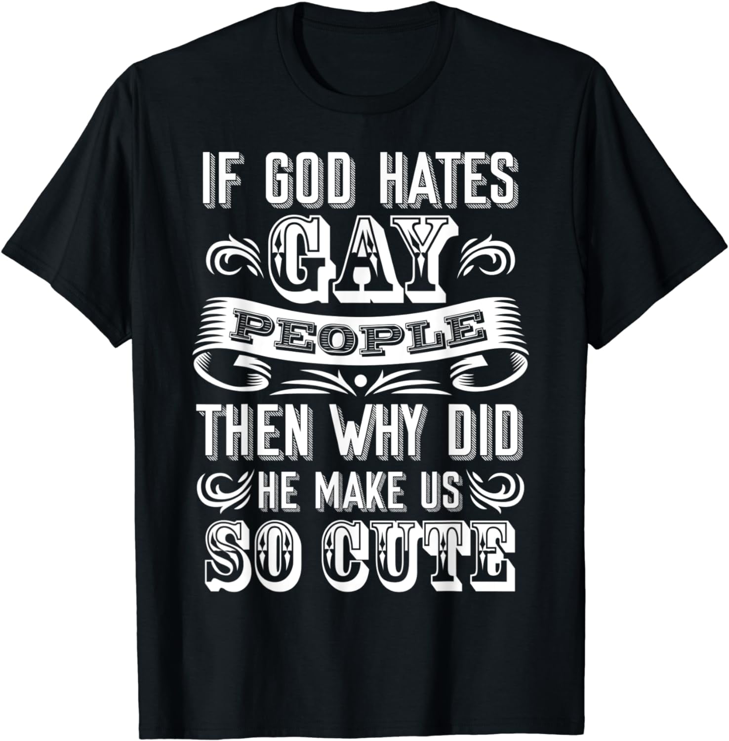 Gay Pride God Made Us Cute LGBT Parade Subtle Pride Flag Plus-size ...
