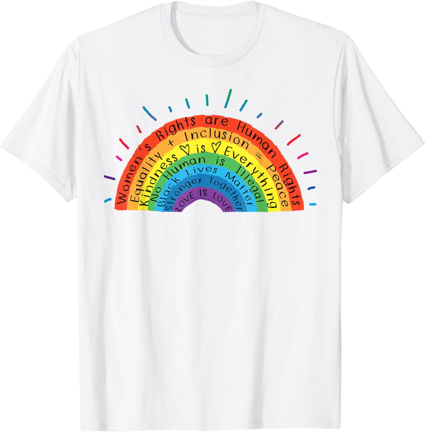 Gay Pride Human Rights Black Lives Matter Love Is Love T-Shirt ...