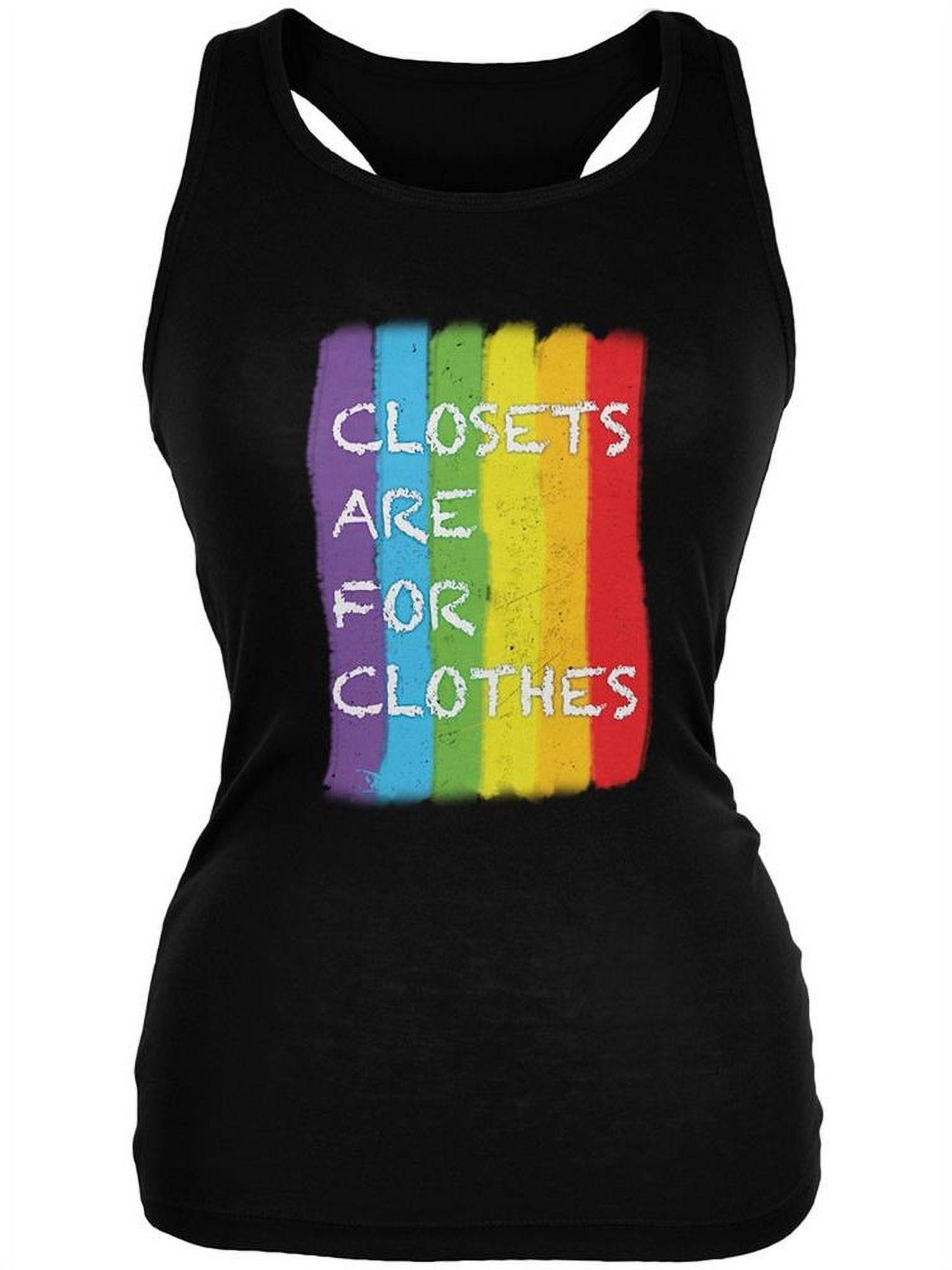 Gay Pride LGBT Closets Are For Clothes Black Juniors Soft Tank Top ...
