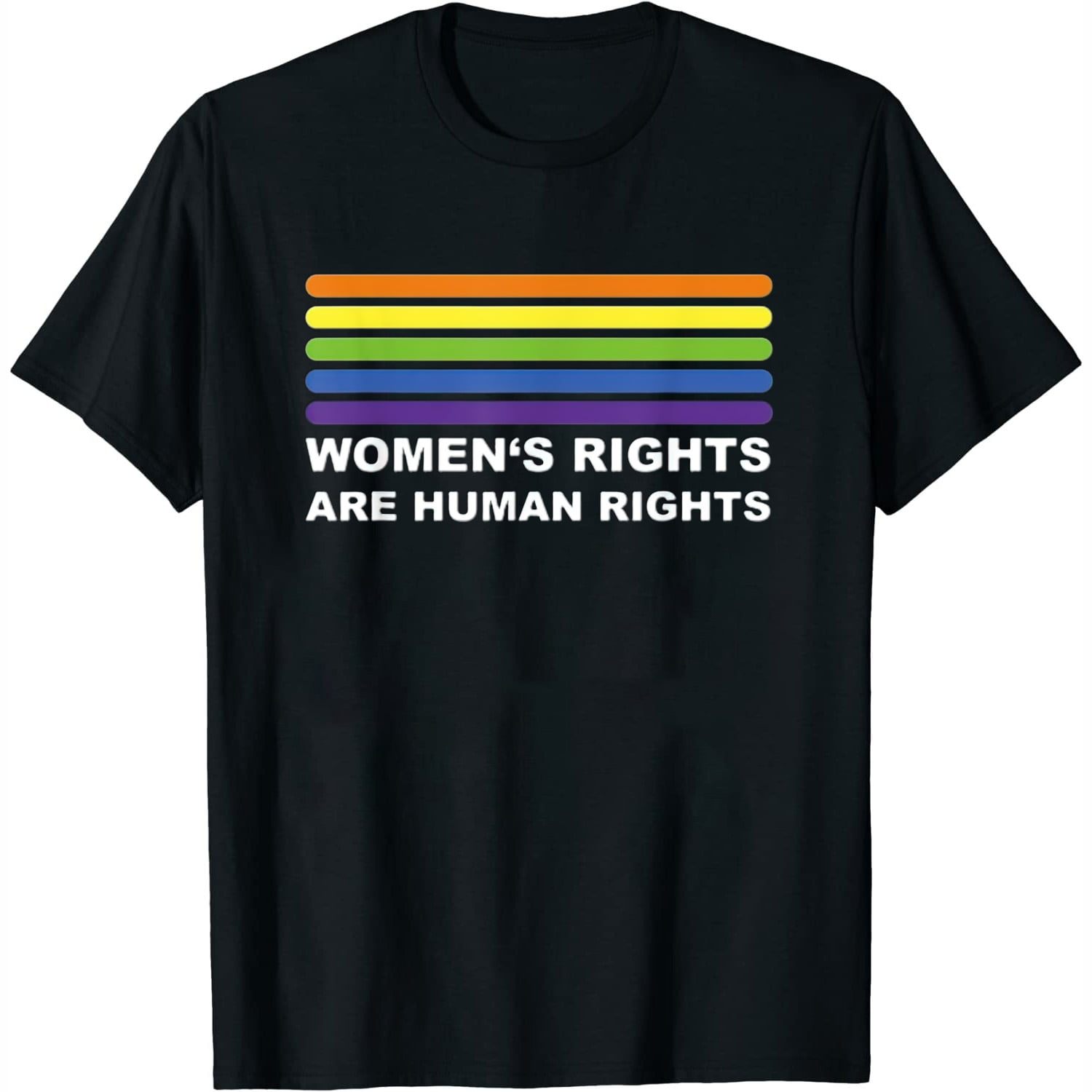 Gay Pride Lgbt Rainbow Flag Womens Rights Are Human Rights T-Shirt ...