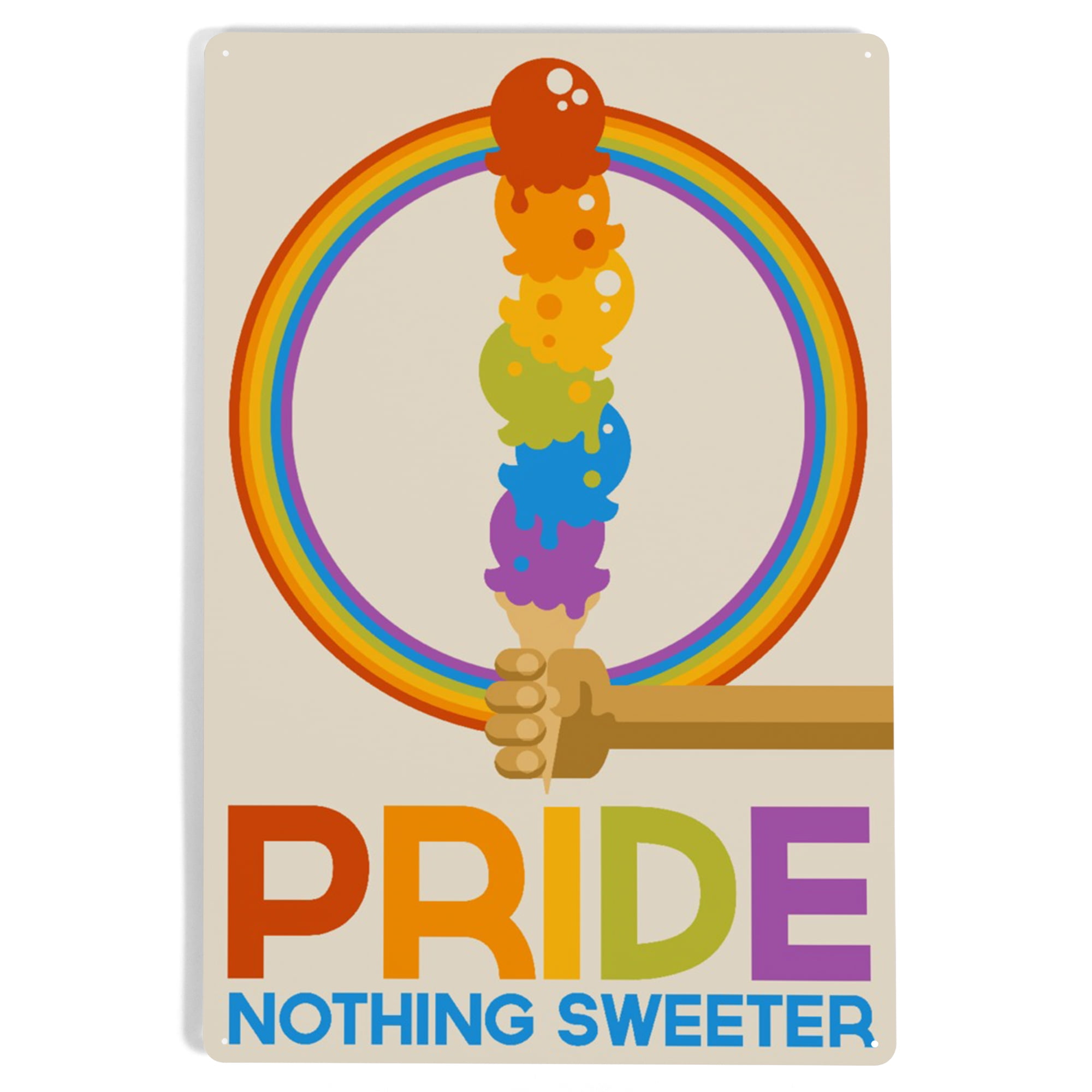 Gay Pride, Nothing Sweeter (12x18 Aluminum Art, Indoor Outdoor Metal ...