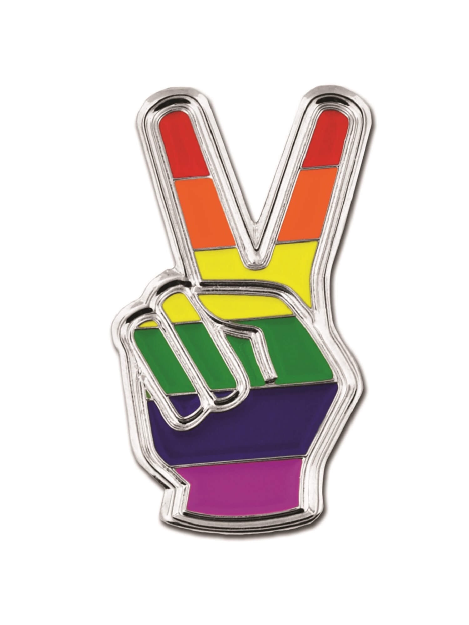 Gay Pride Peace Sign Finger LGBT Enamel Lapel Pin - Walmart.com