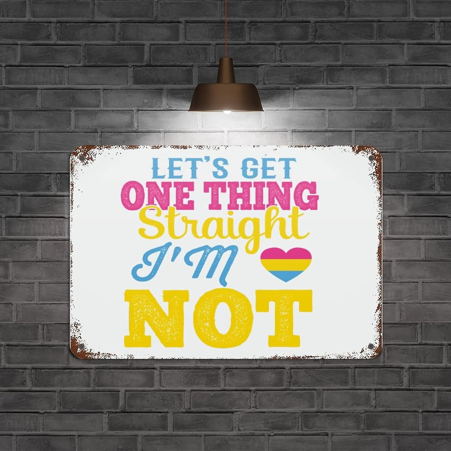 Gay Pride Rainbow LGBT Same Gay Metal Tin Sign Let's GET ONE Thing ...