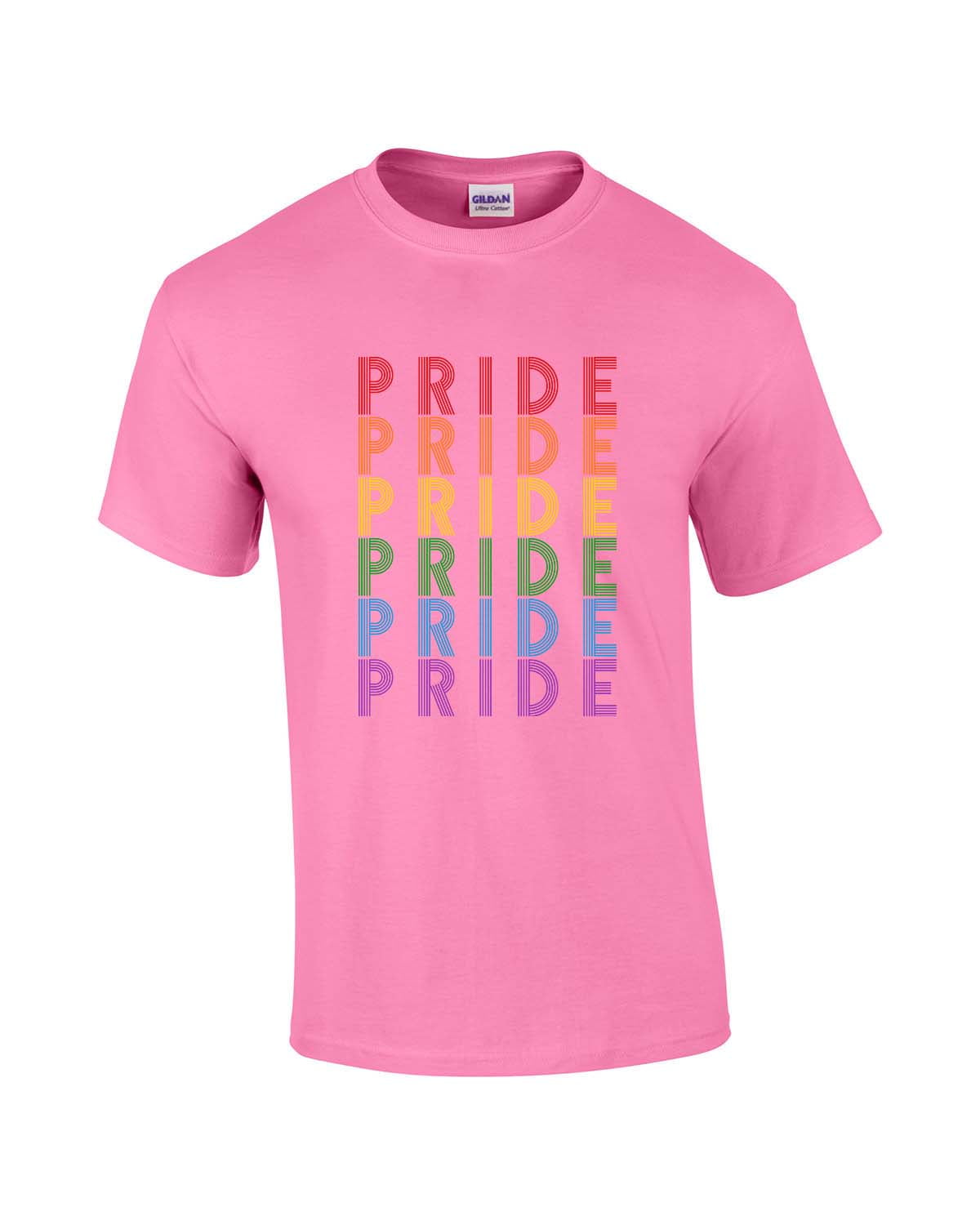 Gay Pride Retro Repeat Rainbow Support LGBTQ Unisex Short Sleeve T ...