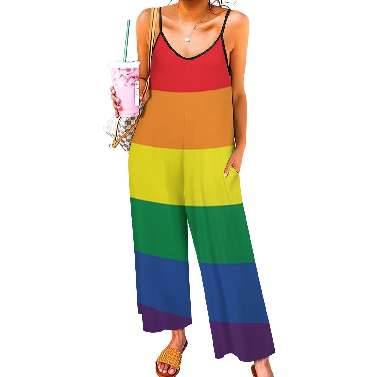 Gay Pride Theme,One Piece Jumpsuits for women,Lgbt Flag Rainbow Colors ...