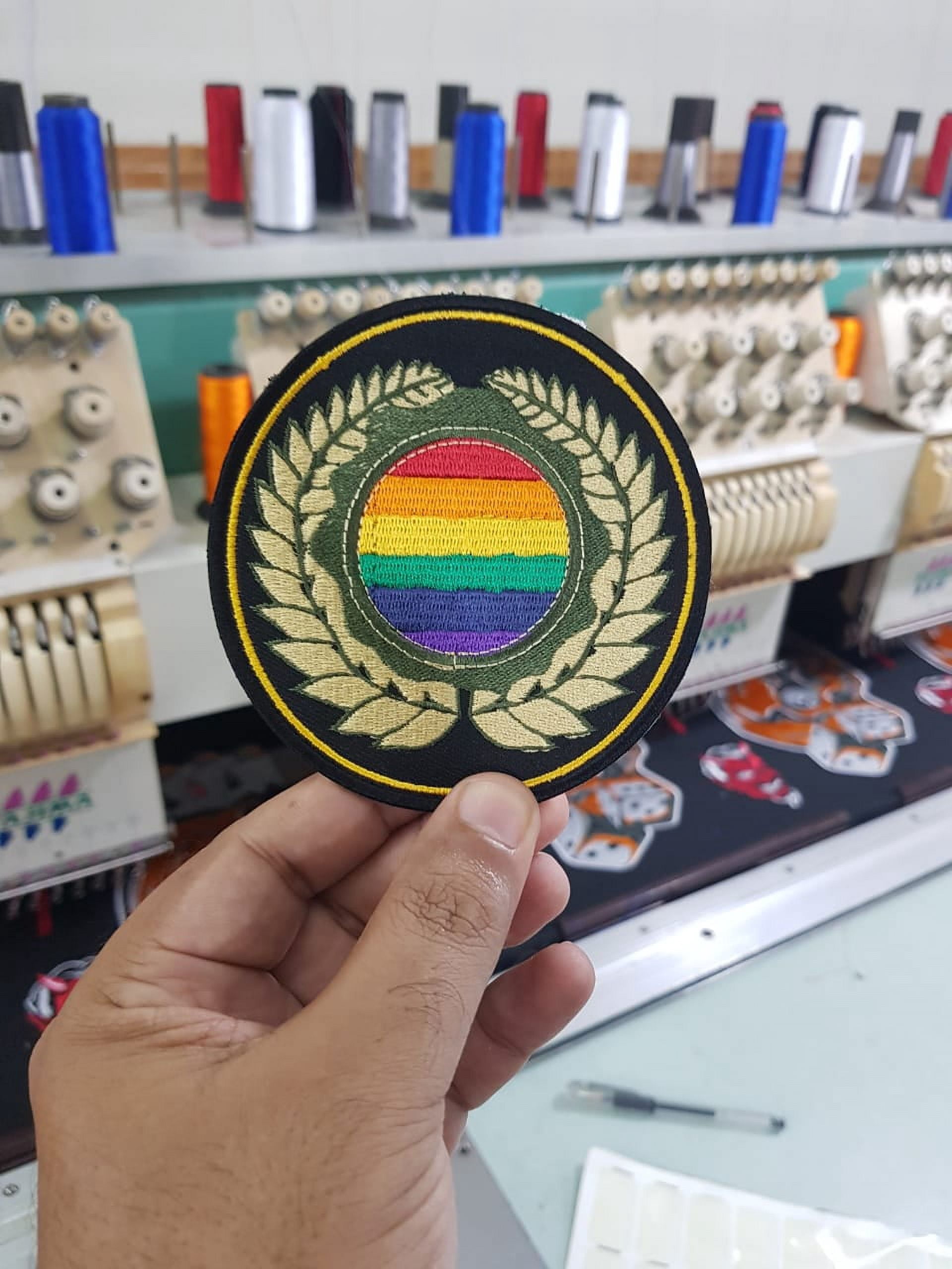 Gay Pride and Laurel 3.5 inch embroidered patch - Walmart.com