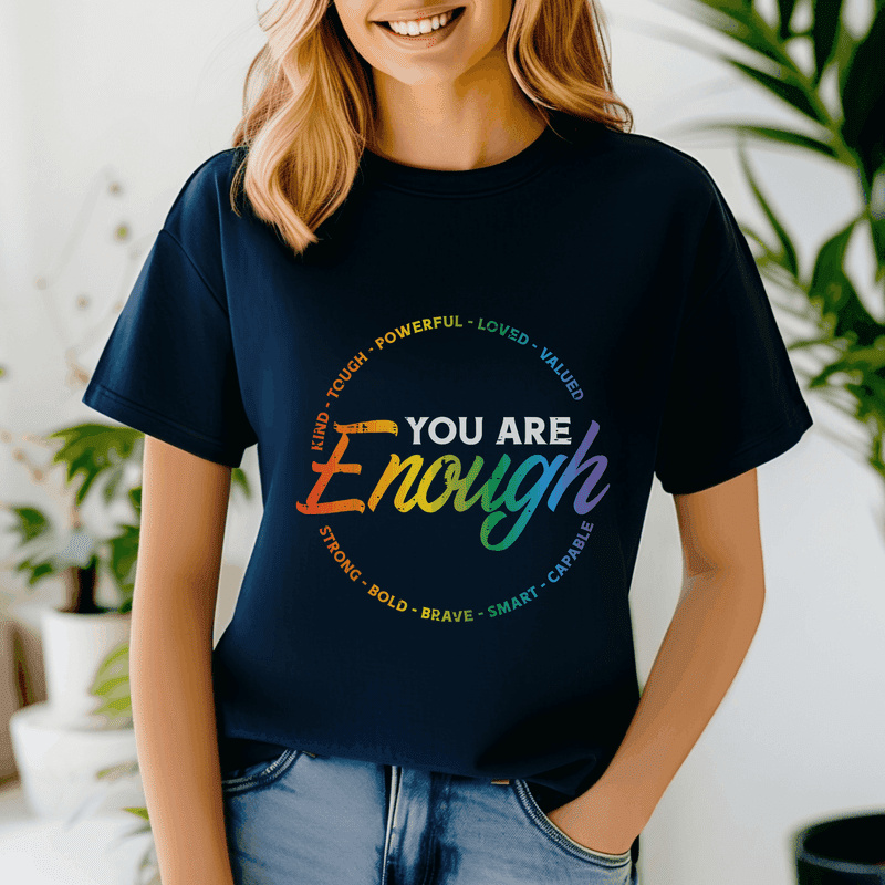 Gay You Are Enough Rainbow Pride Flag Ally LGBTQ - Walmart.com
