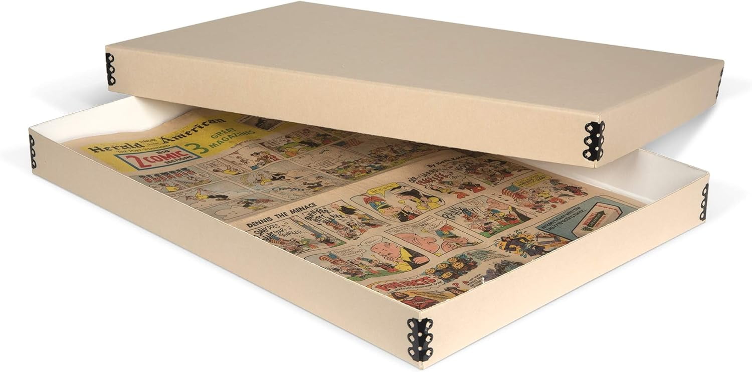 Gaylord Archival Tan Newspaper Preservation Box - 15W x 22L x 2" H ...