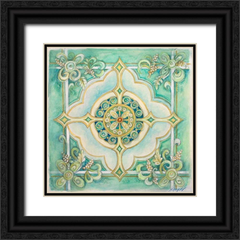 Gaynor, Janice 20x20 Black Ornate Wood Framed with Double Matting ...