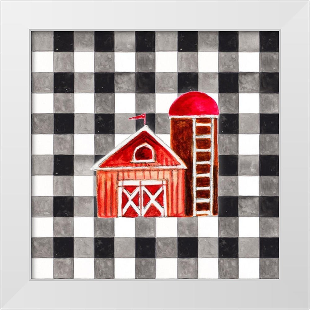 Gaynor, Janice 26x26 White Modern Wood Framed Museum Art Print Titled - Fun Farm Icon I ...