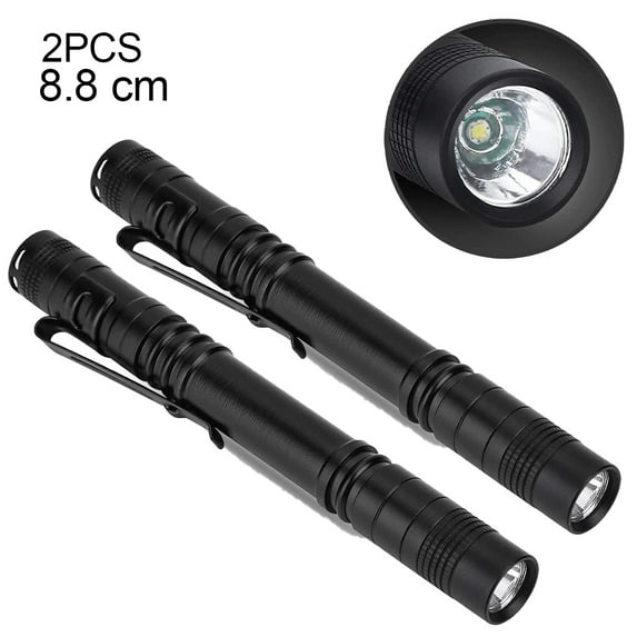 Gazdag Mini LED 150 Lumens Flashlight, Pocket Size, Clip, Waterproof, 2 ...