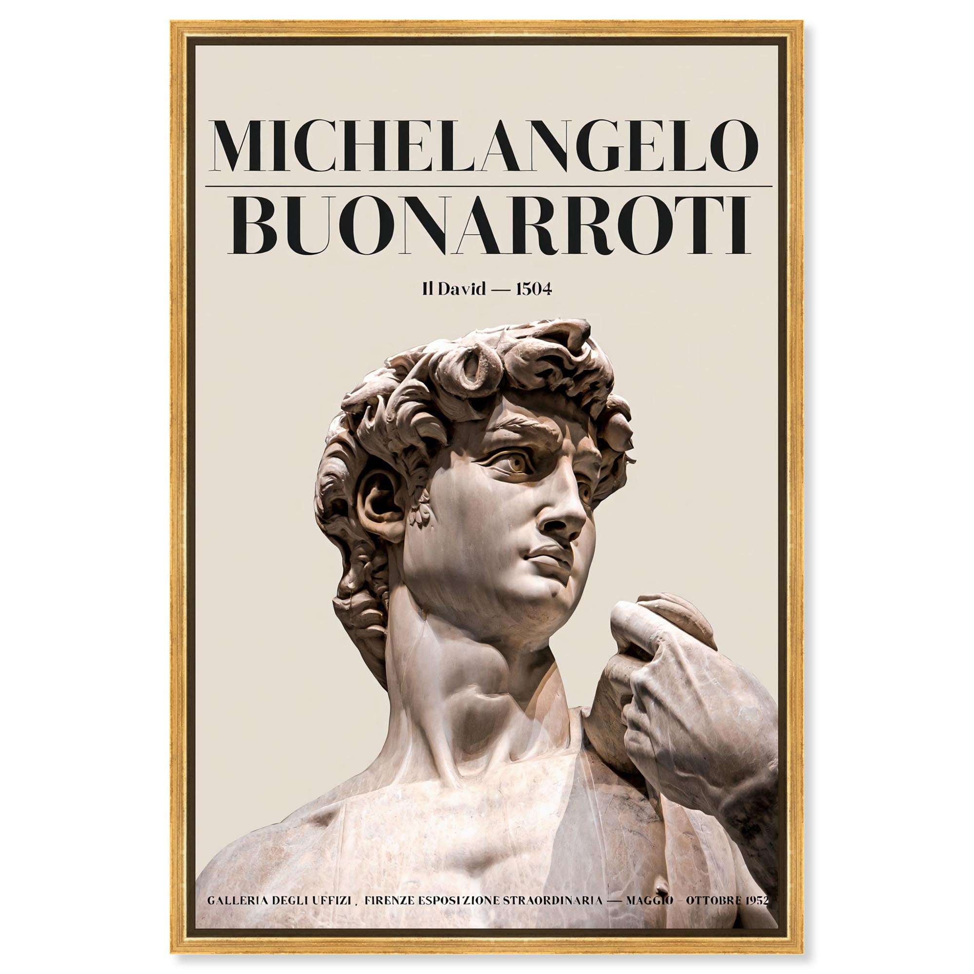 Gaze of Michelangelo's David Canvas Classic Art Posters by Art Remedy ...