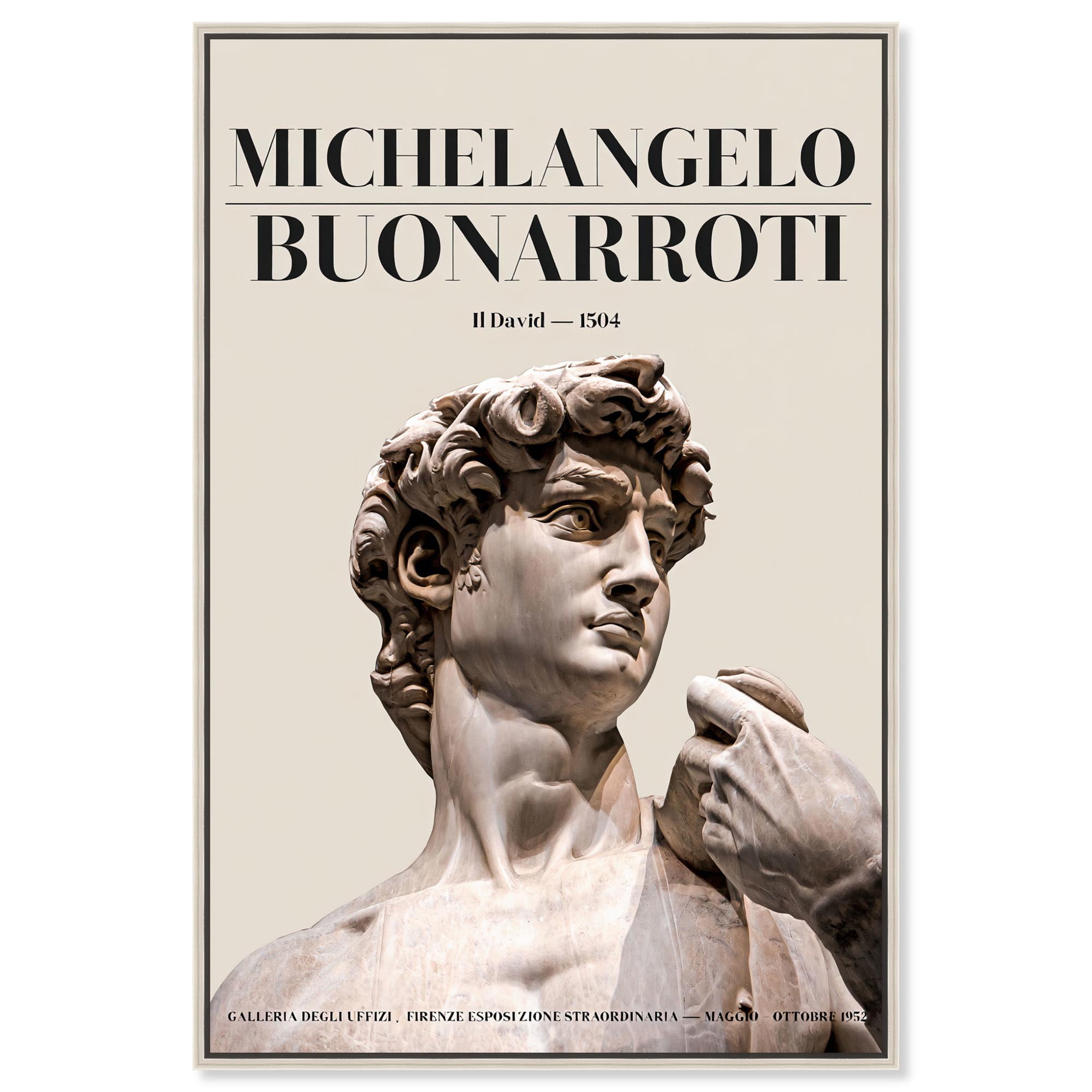 Gaze of Michelangelo's David Canvas Classic Art Posters by Art Remedy ...