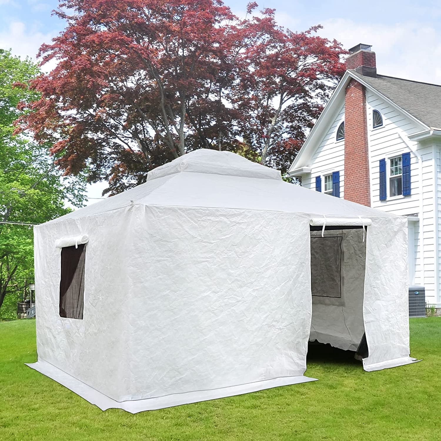 Domi Outdoor Living Winter Gazebo Cover, 10' x 12' Double Roof with ...