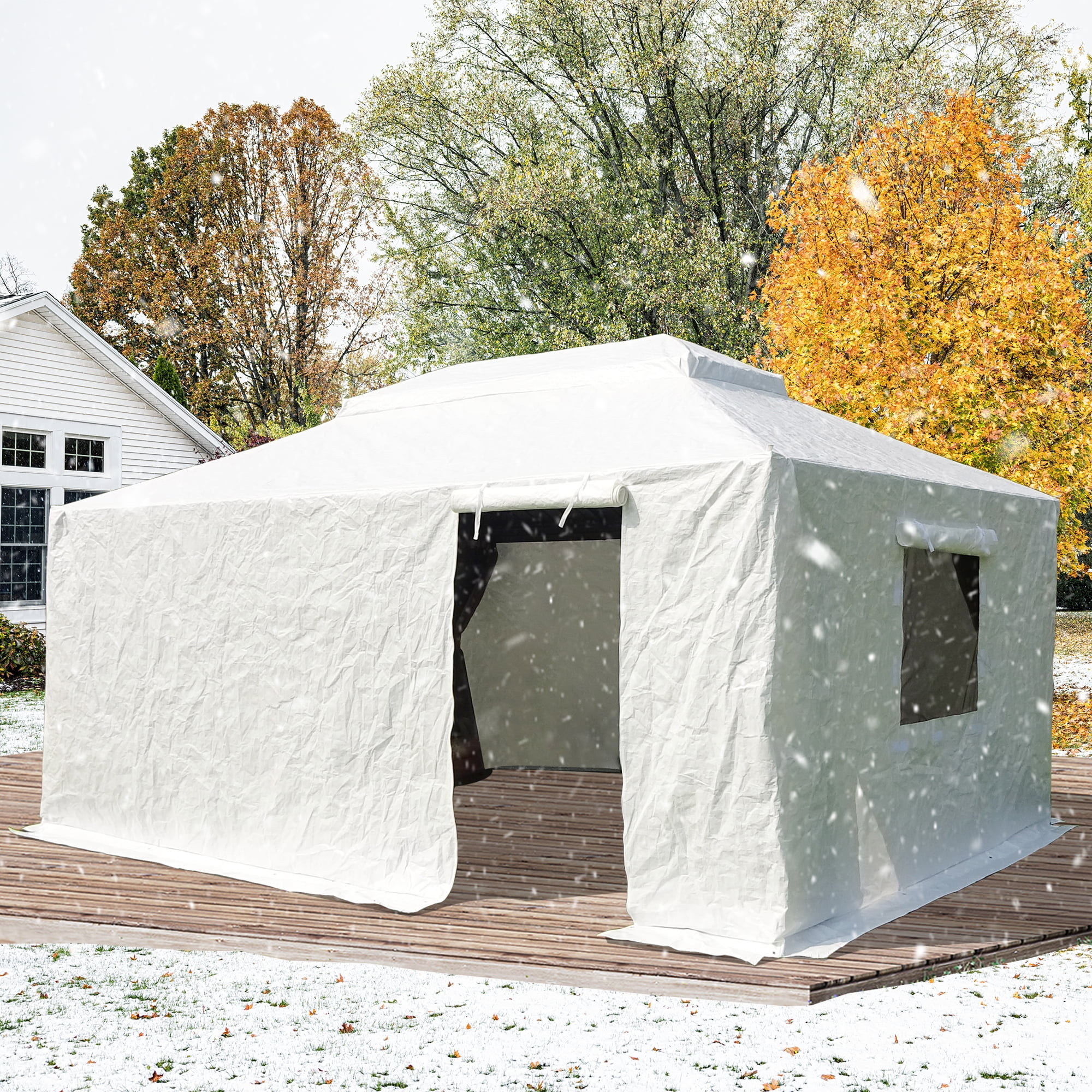 Gazebo Accessories 10' x 14' Double Roof Universal Winter Gazebo Cover ...