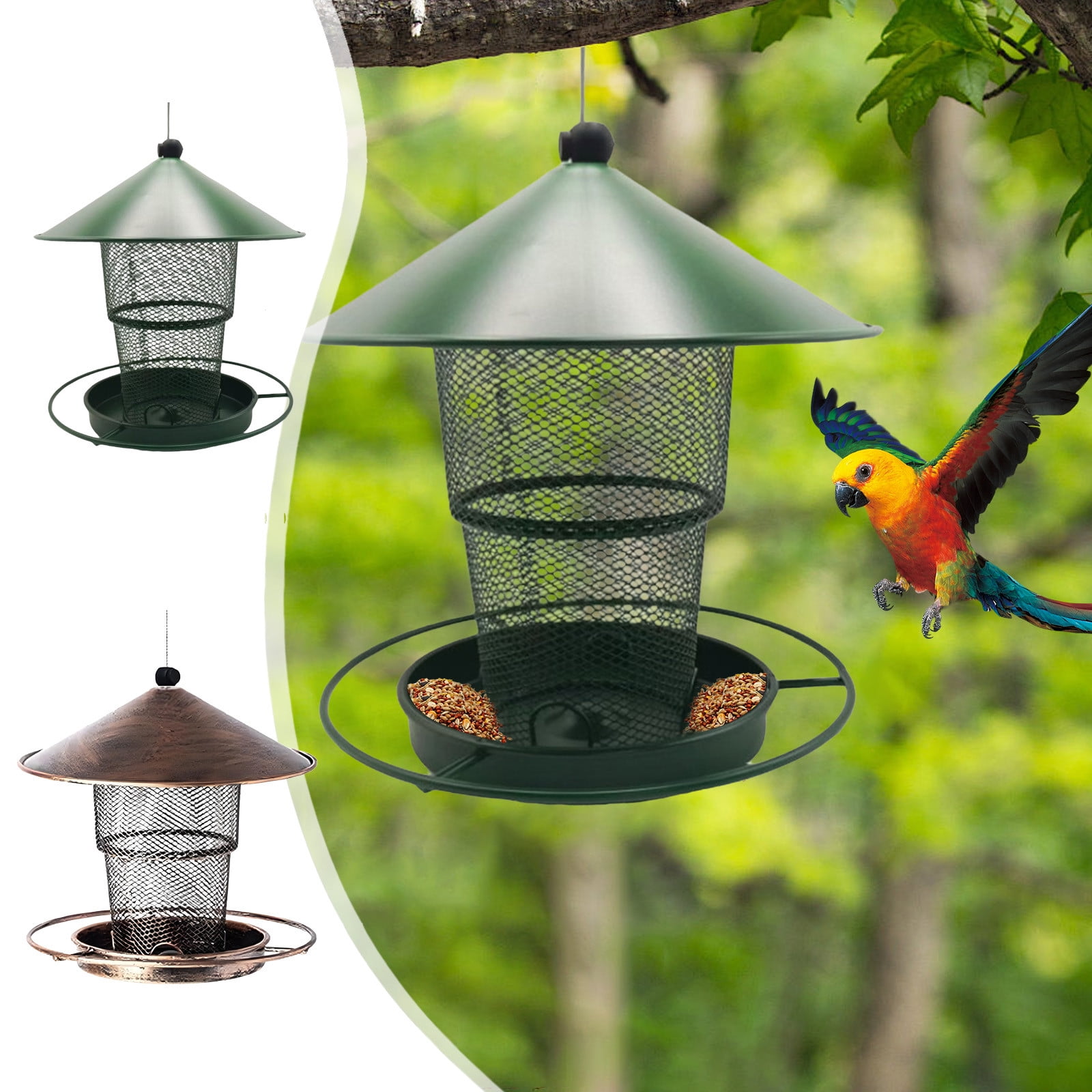 Gazebo Bird Feeder, Hanging Metal Bird Feeder for Outdoor, Iron Gazebo ...